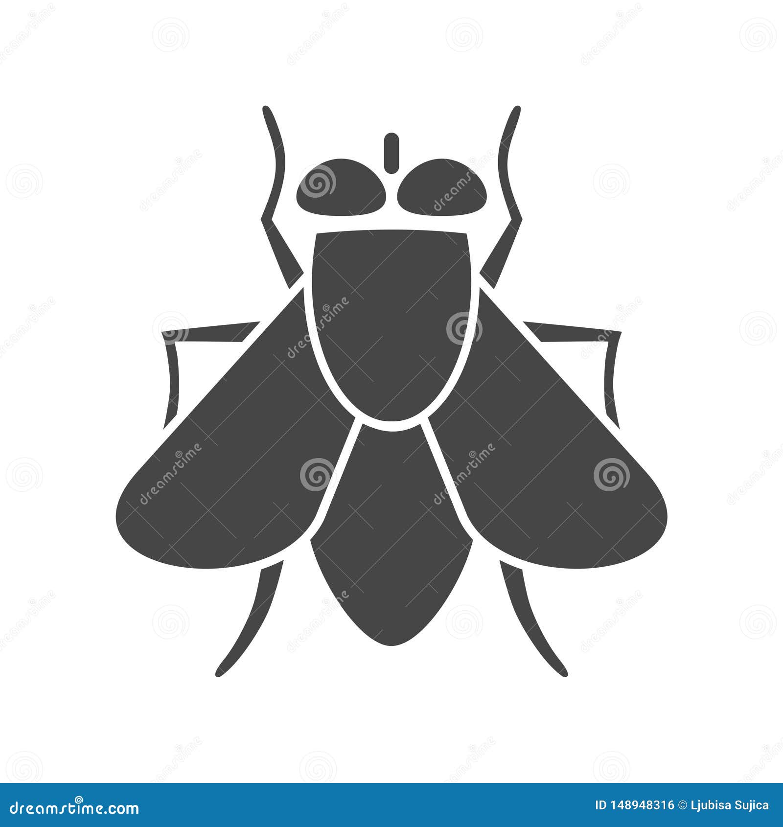 Fly Icon - Vector Illustration Stock Vector - Illustration of limb ...