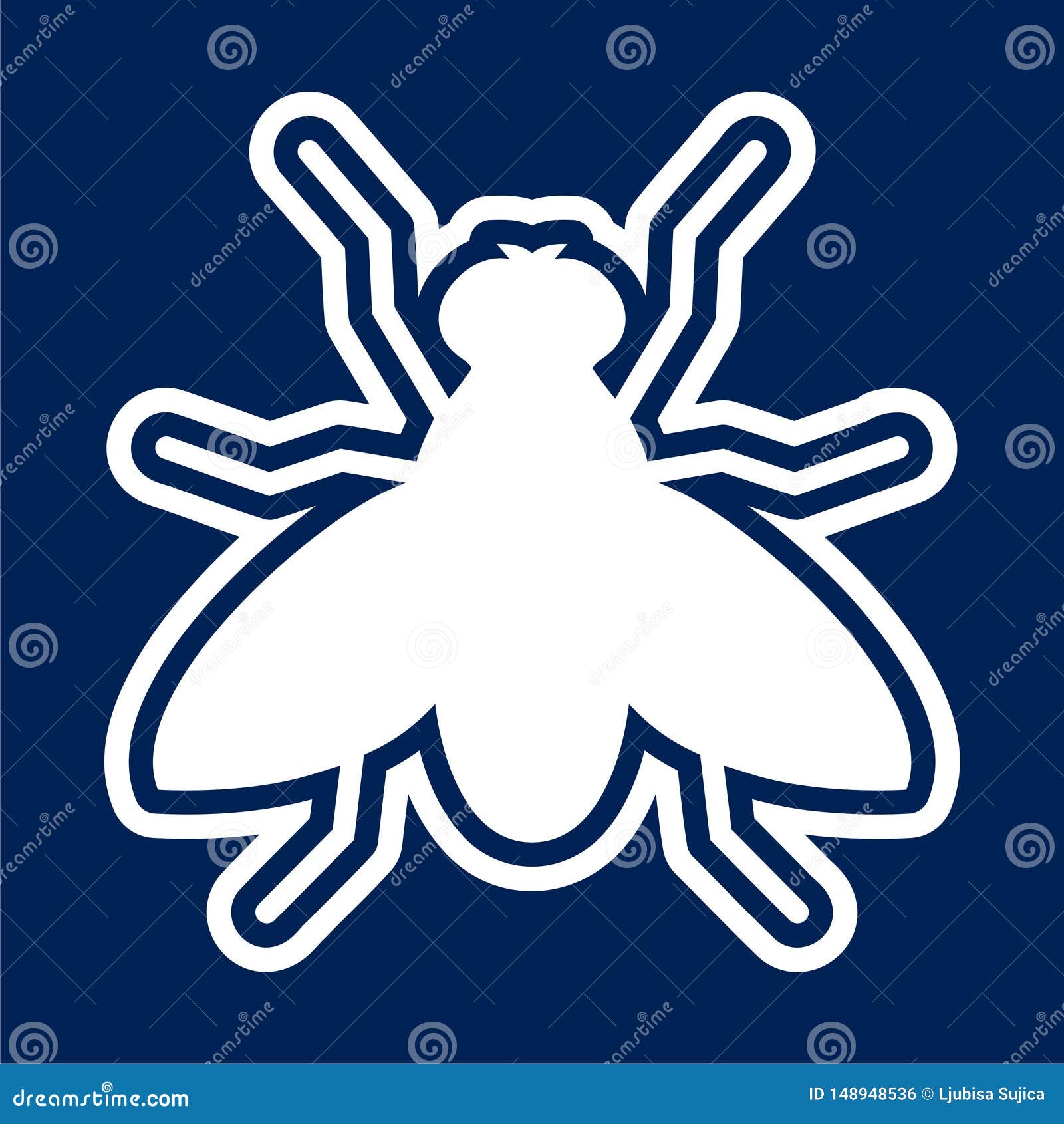 Fly Icon - Vector Illustration Stock Vector - Illustration of ...