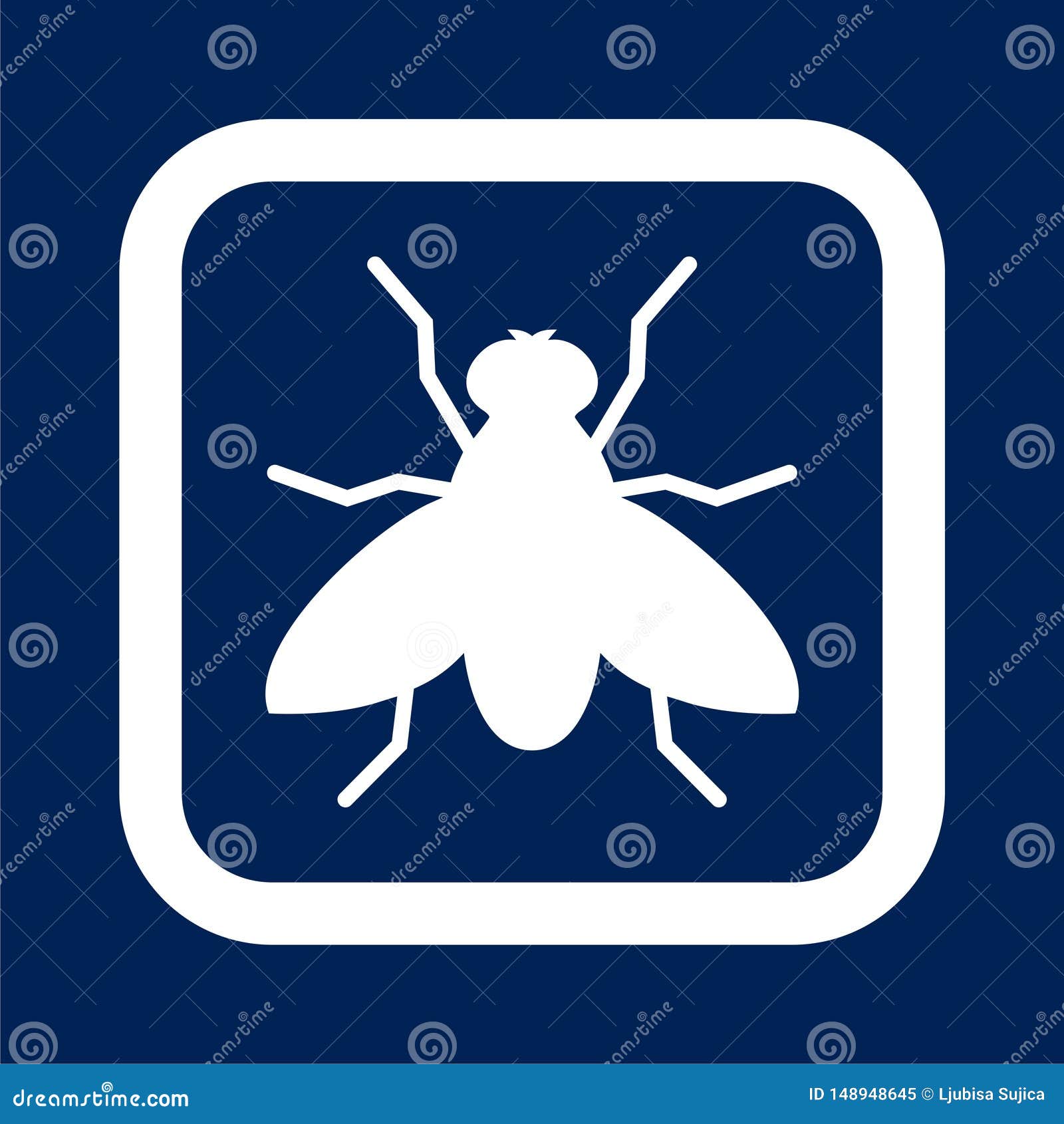 Fly Icon - Vector Illustration Stock Vector - Illustration of pest ...