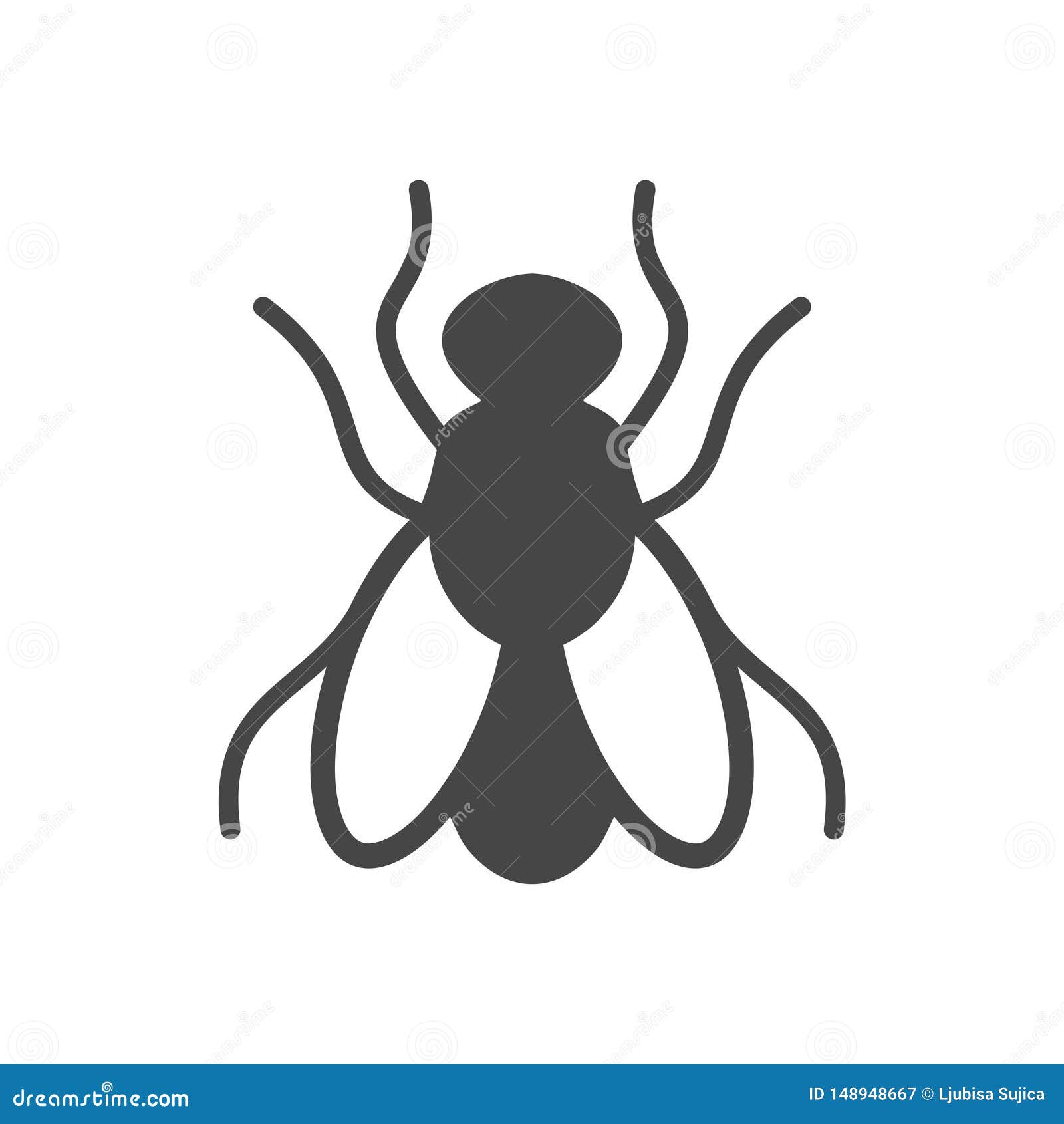Fly Icon - Vector Illustration Stock Vector - Illustration of humming ...