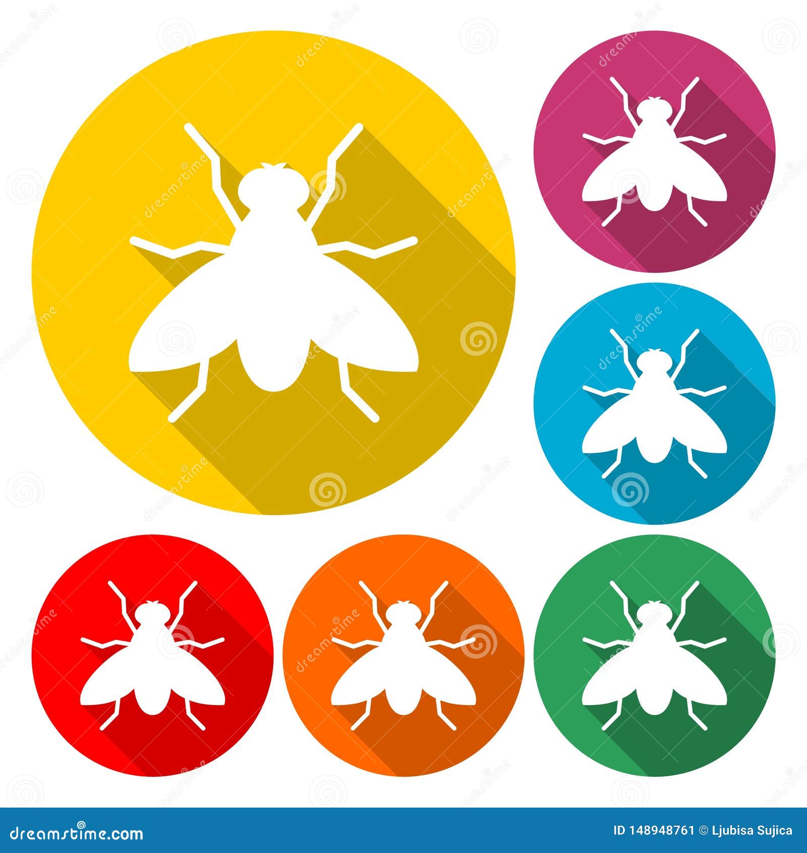 Fly Icon - Vector Illustration Stock Vector - Illustration of pest ...