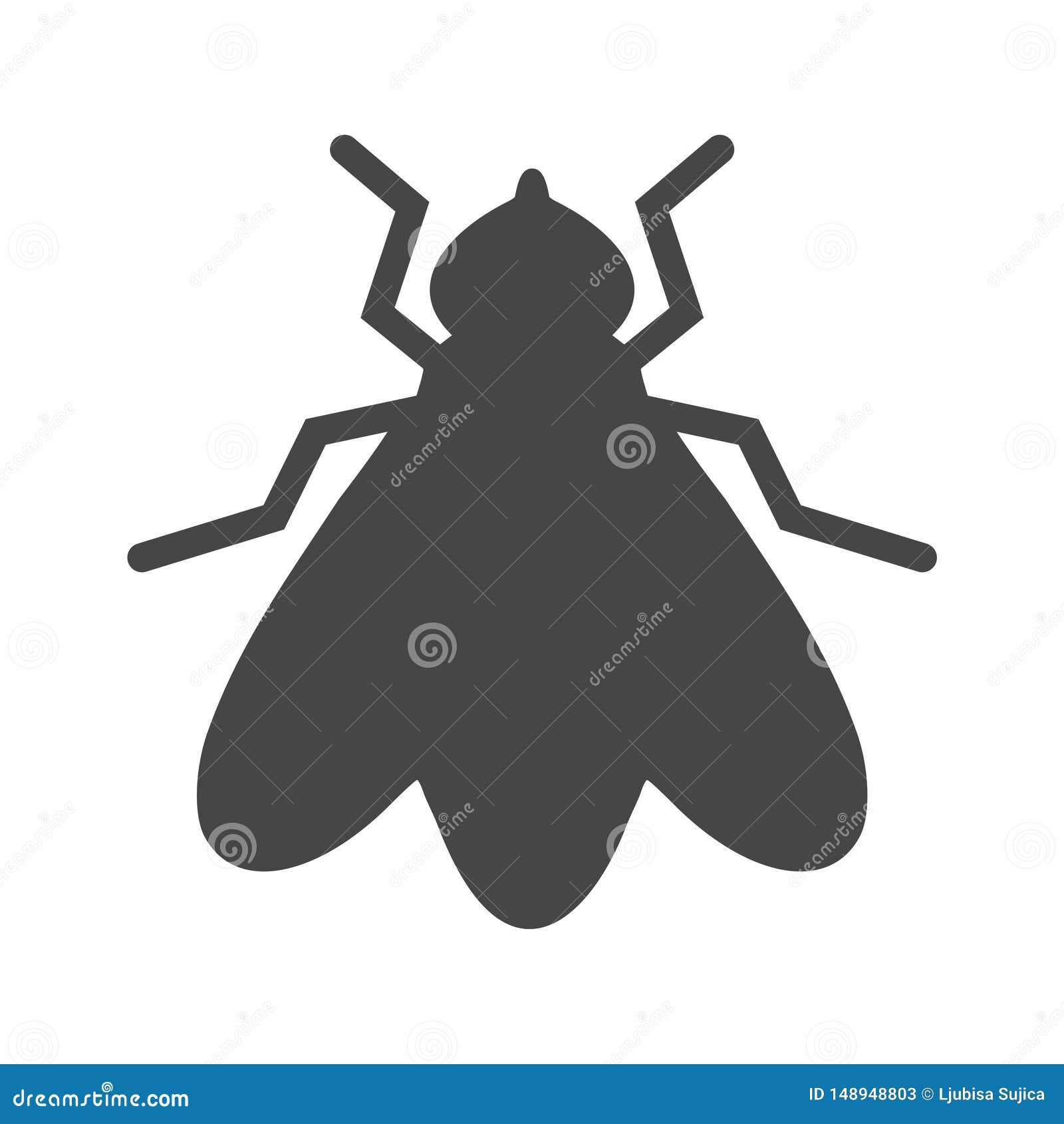 Fly Icon - Vector Illustration Stock Vector - Illustration of color ...
