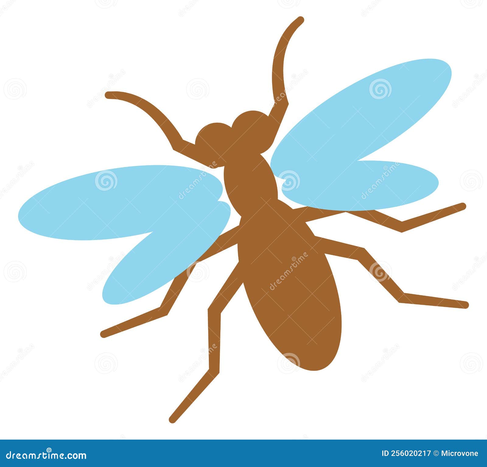 Fly Icon. Winged Insect Symbol Stock Vector - Illustration of isolated ...