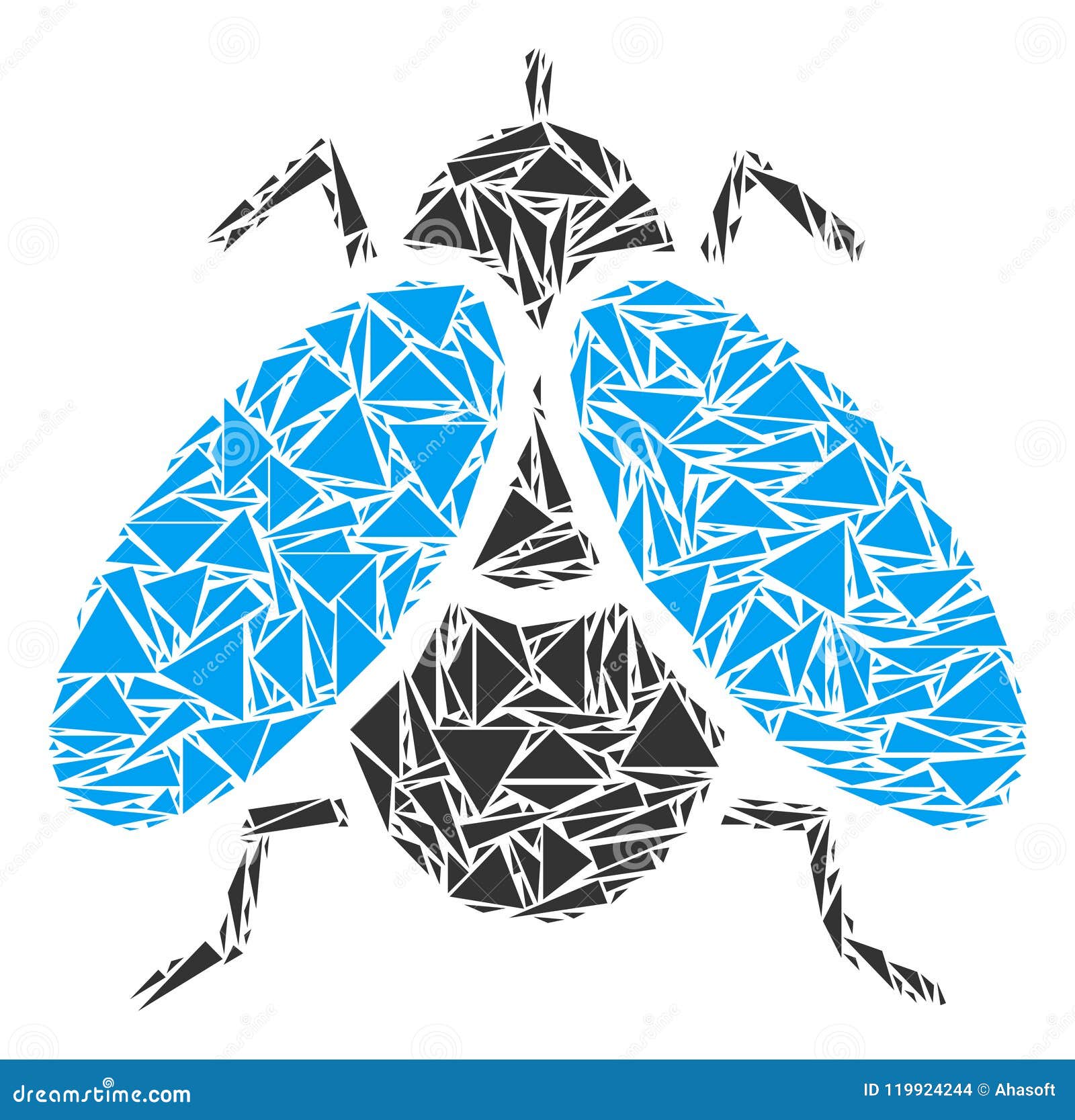 Fly Insect Collage of Triangles Stock Vector - Illustration of creative ...