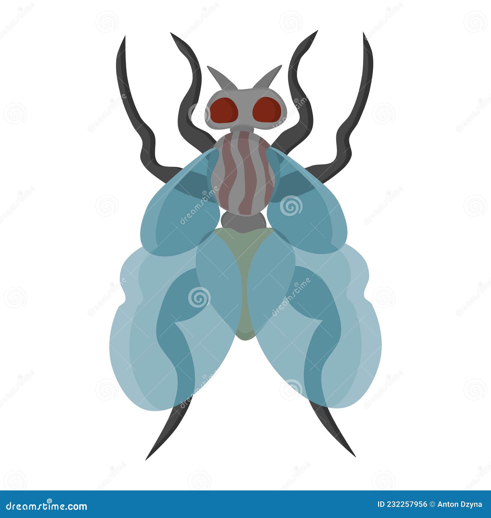 Red Insect Harmful To Palm Trees- Cartoon Vector | CartoonDealer.com ...