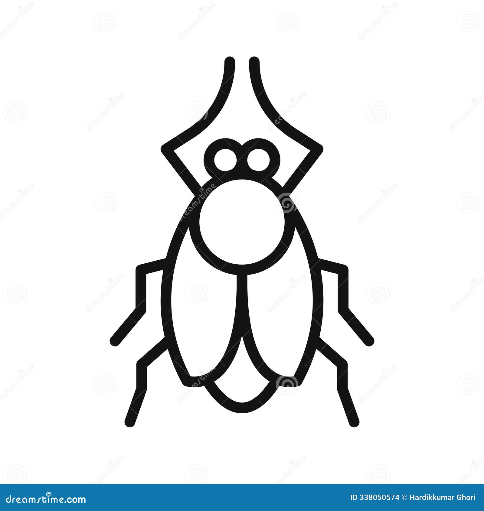 Fly Insect Icon Isolated on White Background Stock Vector ...