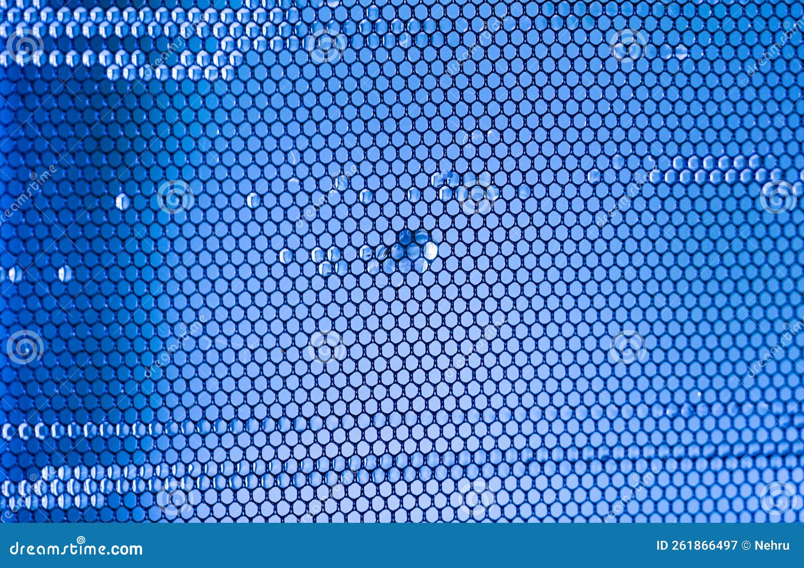 Fly , Insect Mesh Nylon Screen with Waterdops,background, Blue Effect ...