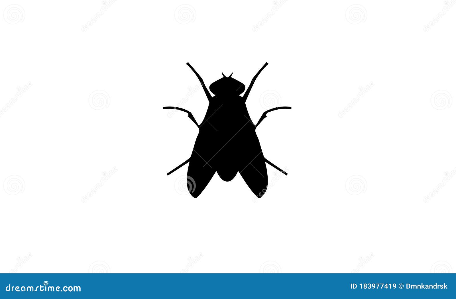 Fly insect symbol icon stock vector. Illustration of retro - 183977419