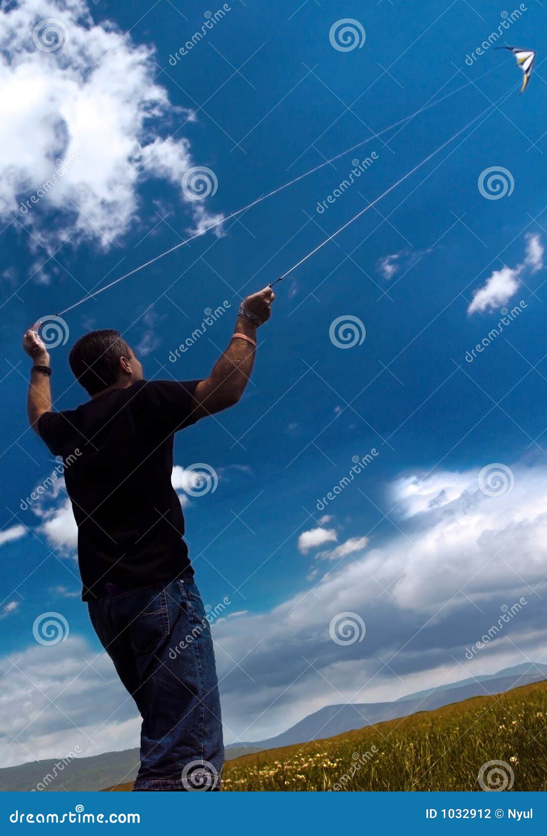 Fly a kite stock photo. Image of clear, joyful, modell - 1032912