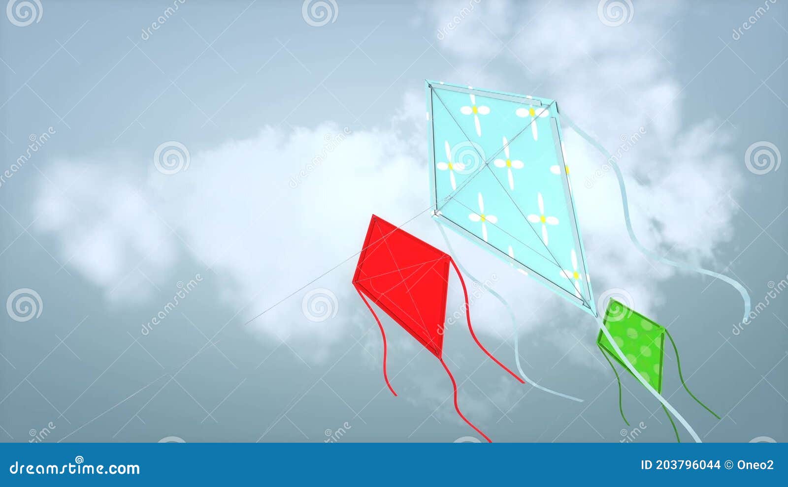 Fly a kite animation stock footage. Video of decorative - 203796044