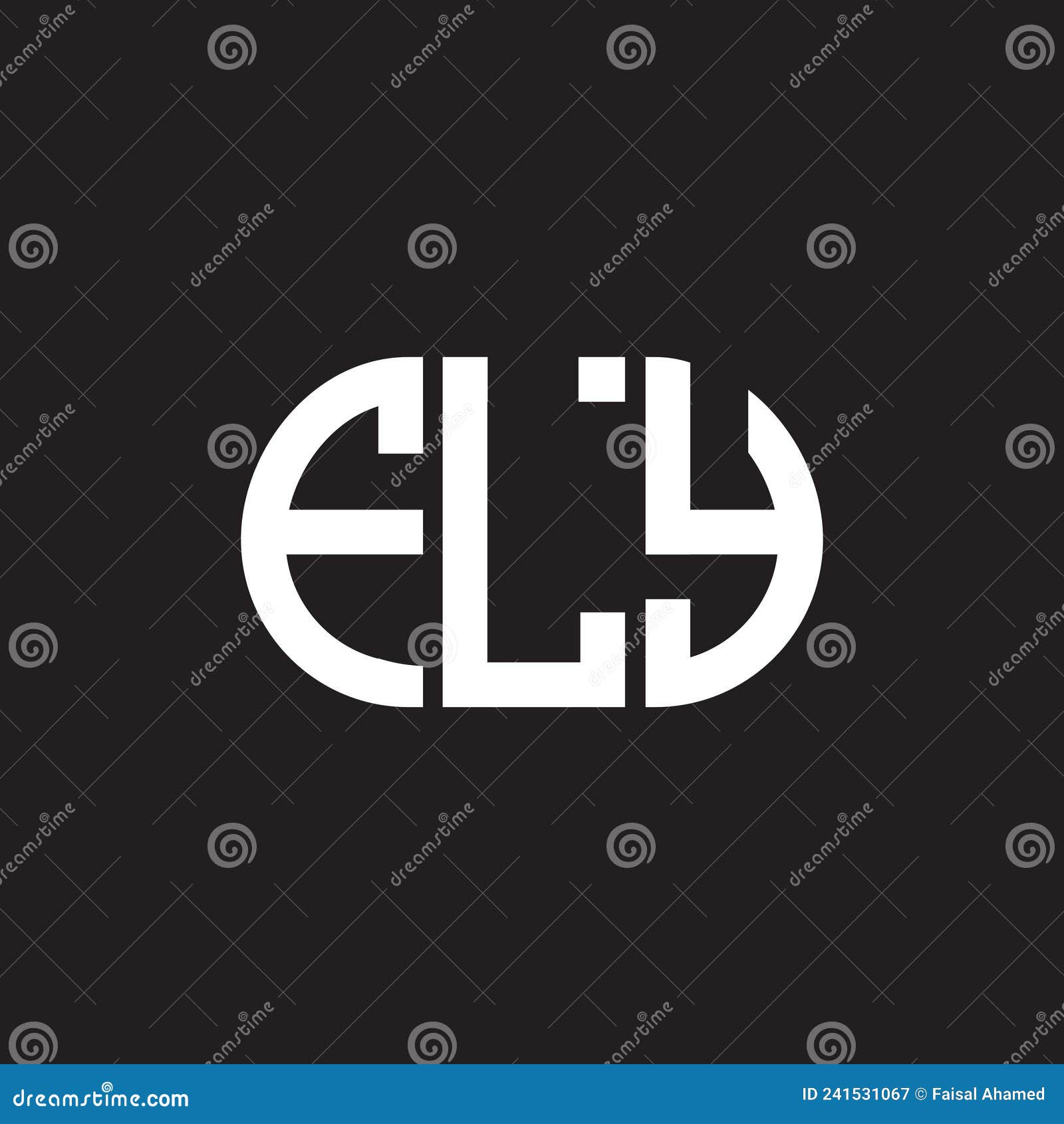 FLY Letter Logo Design on Black Background. FLY Creative Initials ...