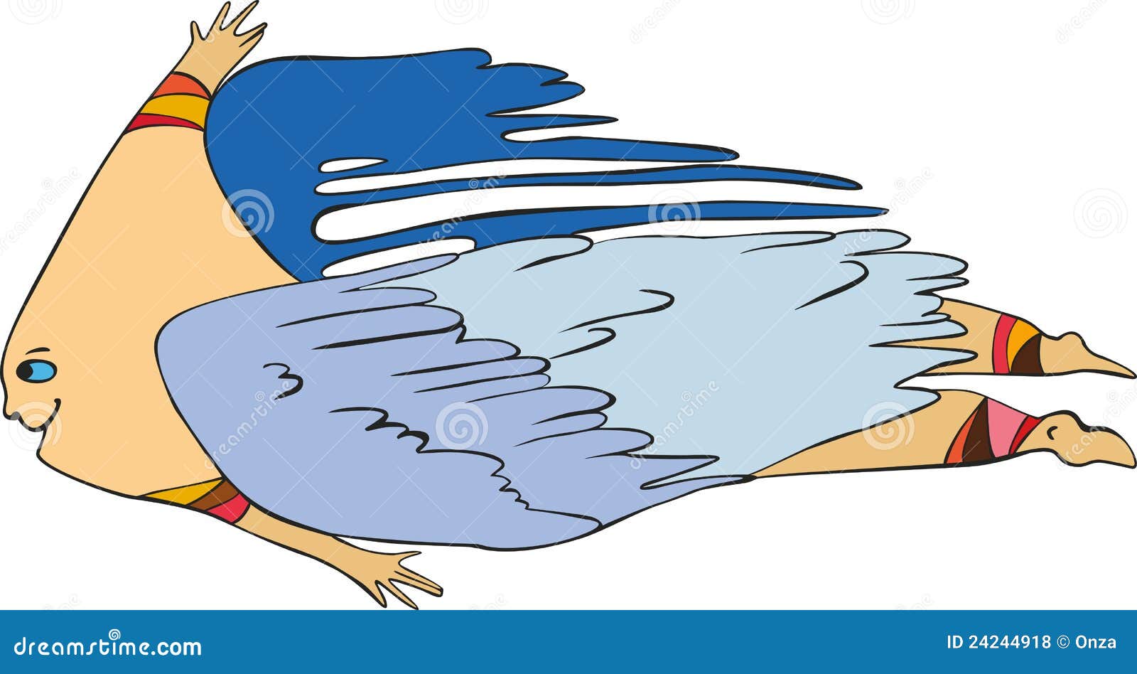 Fly Man stock vector. Illustration of freedom, flight - 24244918