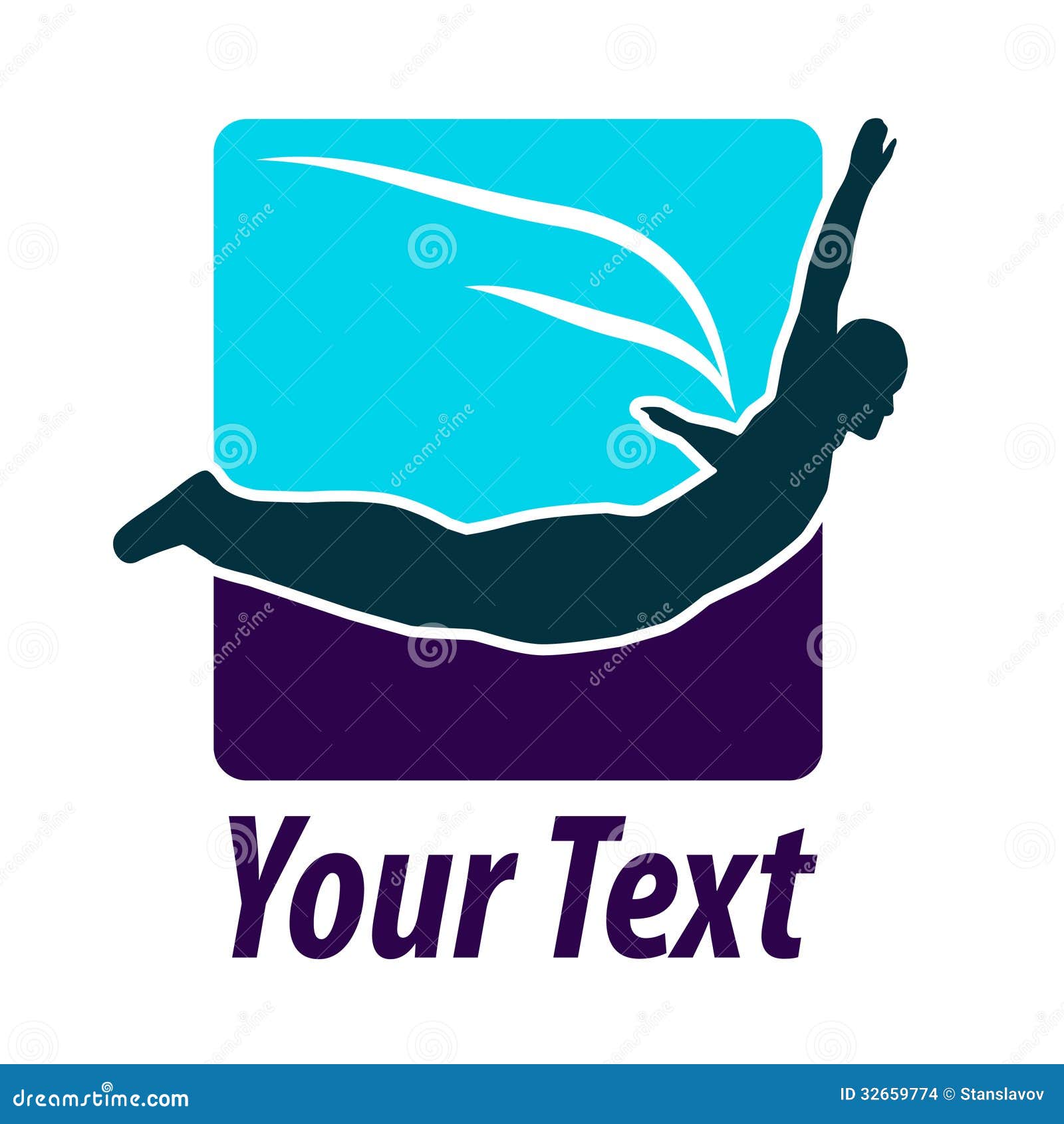 Fly man logo stock illustration. Illustration of company - 32659774