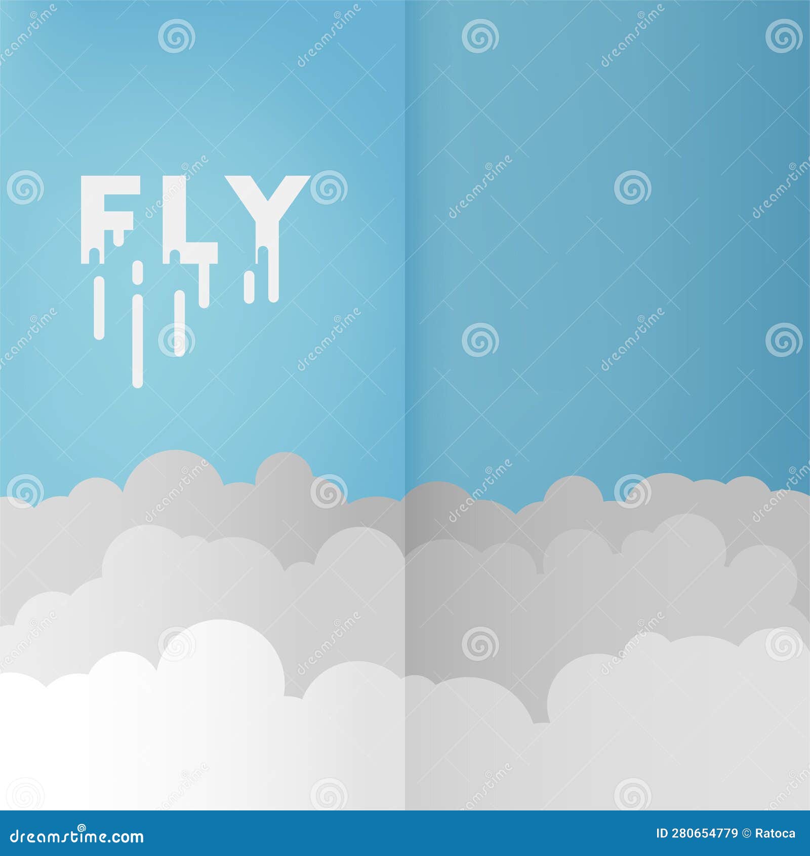 Fly motivation message stock vector. Illustration of happy - 280654779