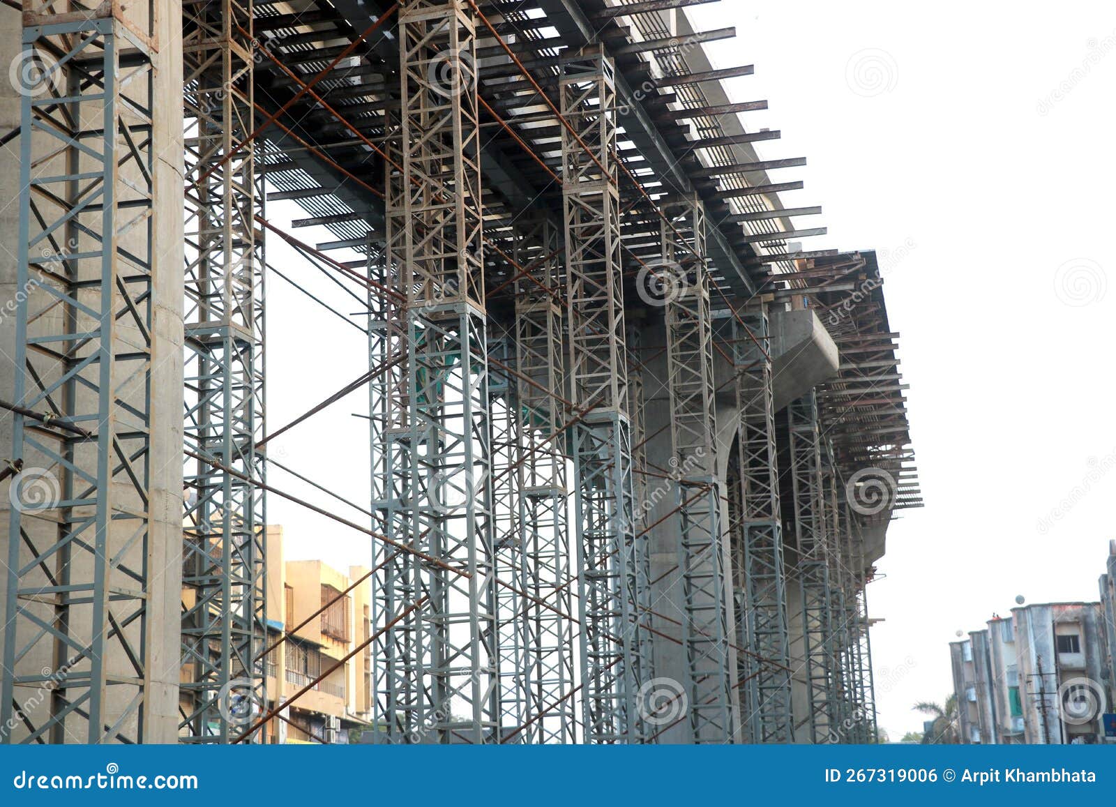 Fly Over Bridge Construction Work in India - Image Stock Photo - Image ...