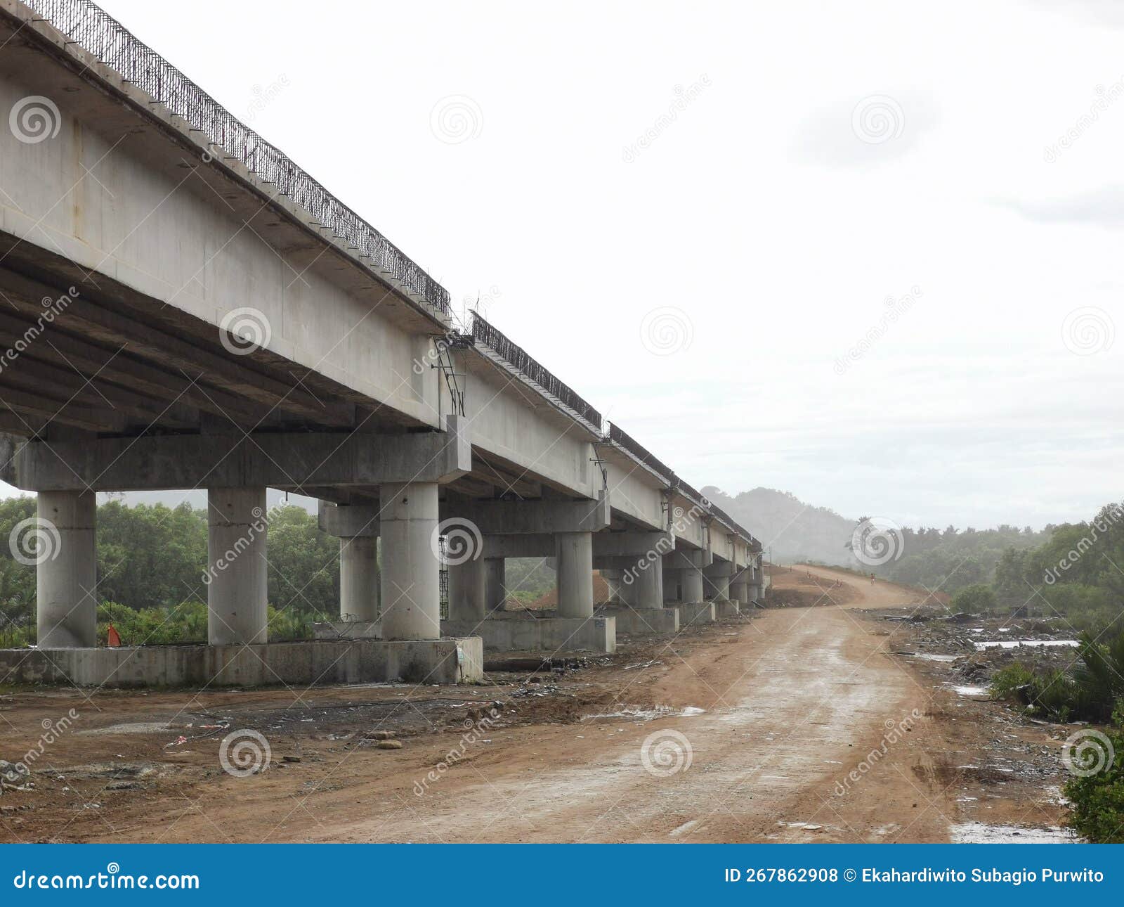 Fly Over Bridge Road Construction Site. Stock Photo - Image of bearing ...