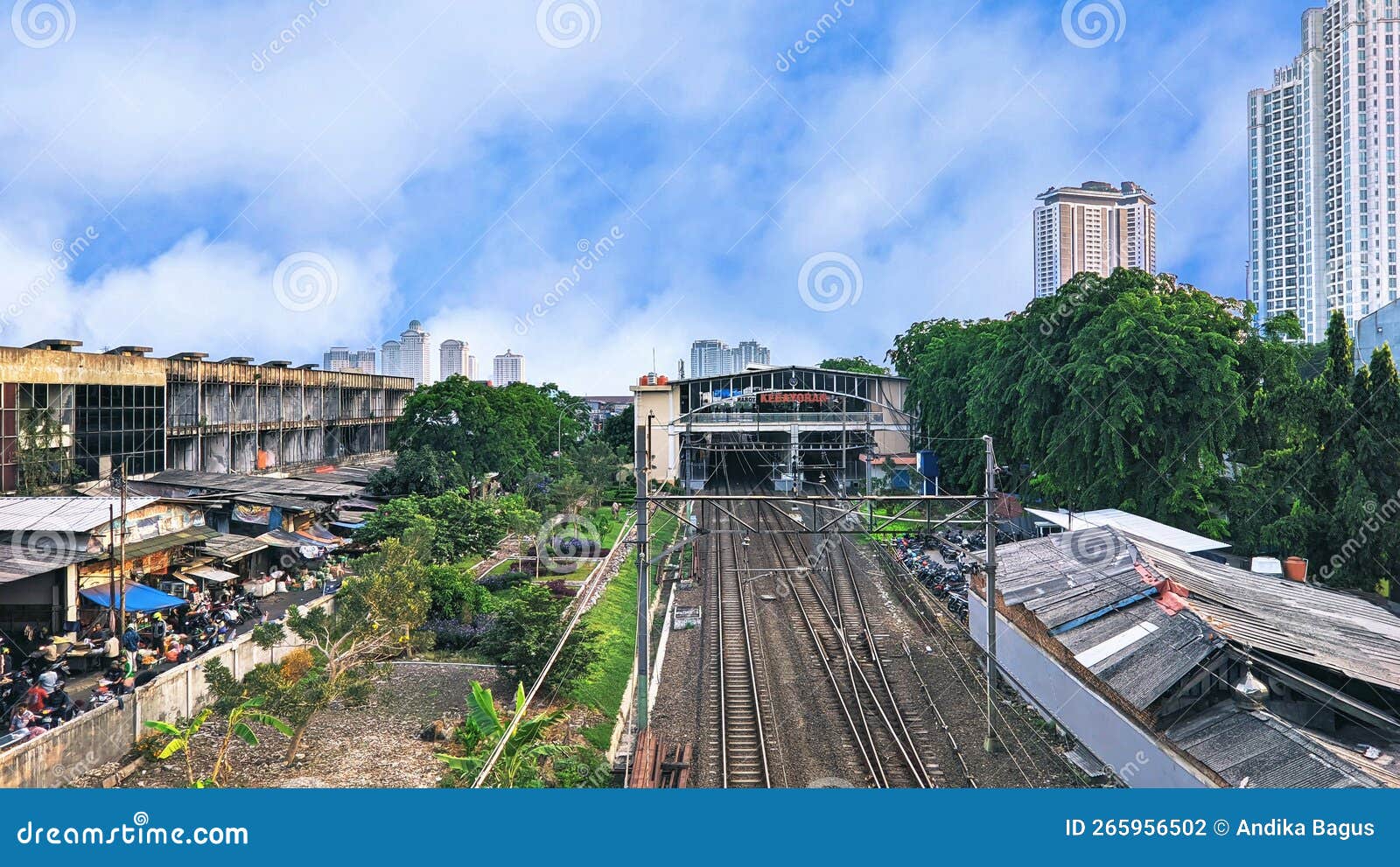 Fly Over Train Station View of Kebayoran Editorial Photography - Image ...