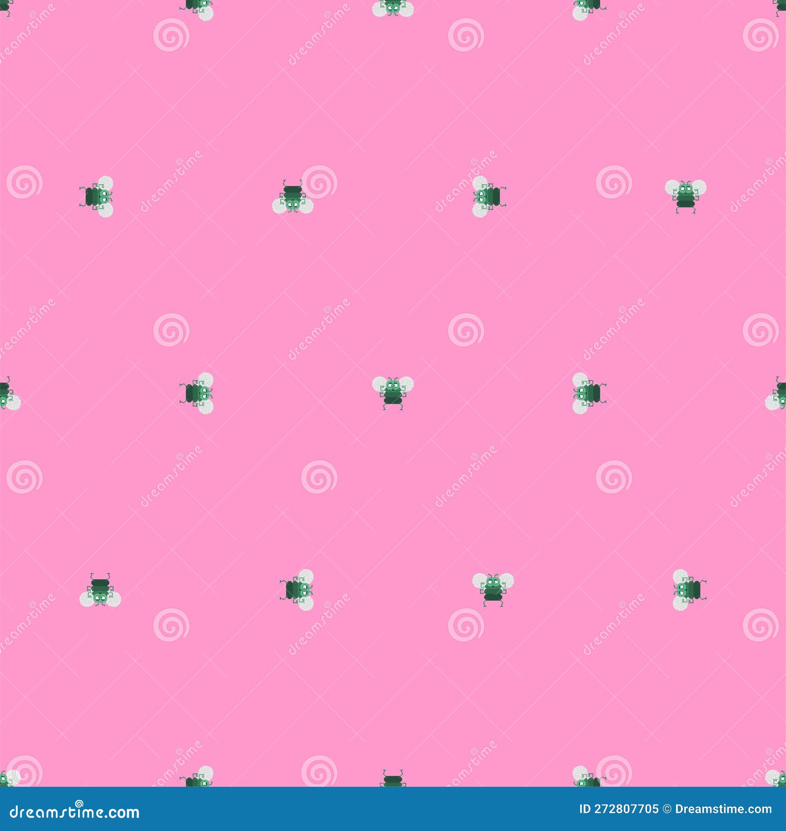 Fly Pixel Art Pattern Seamless. Horsefly, Gadfly 8 Bit Background ...