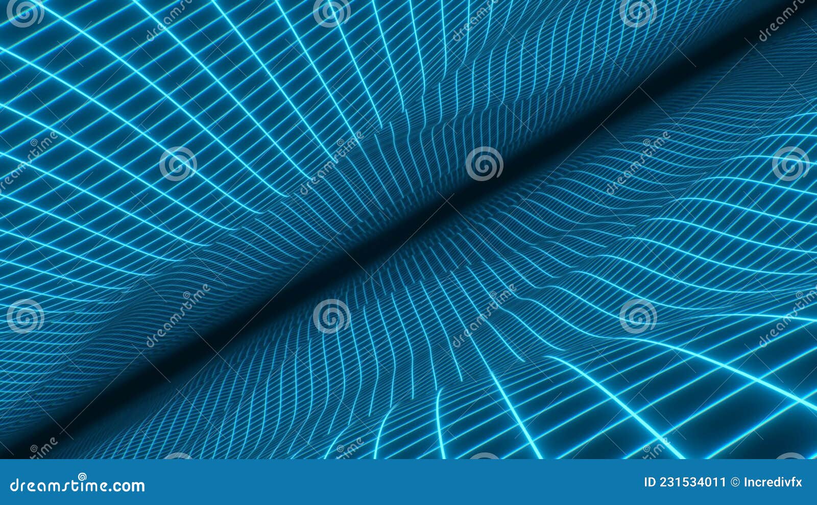 Fly through Retro 80s Style Synthwave Glowing Grid Line Waves Flowing ...