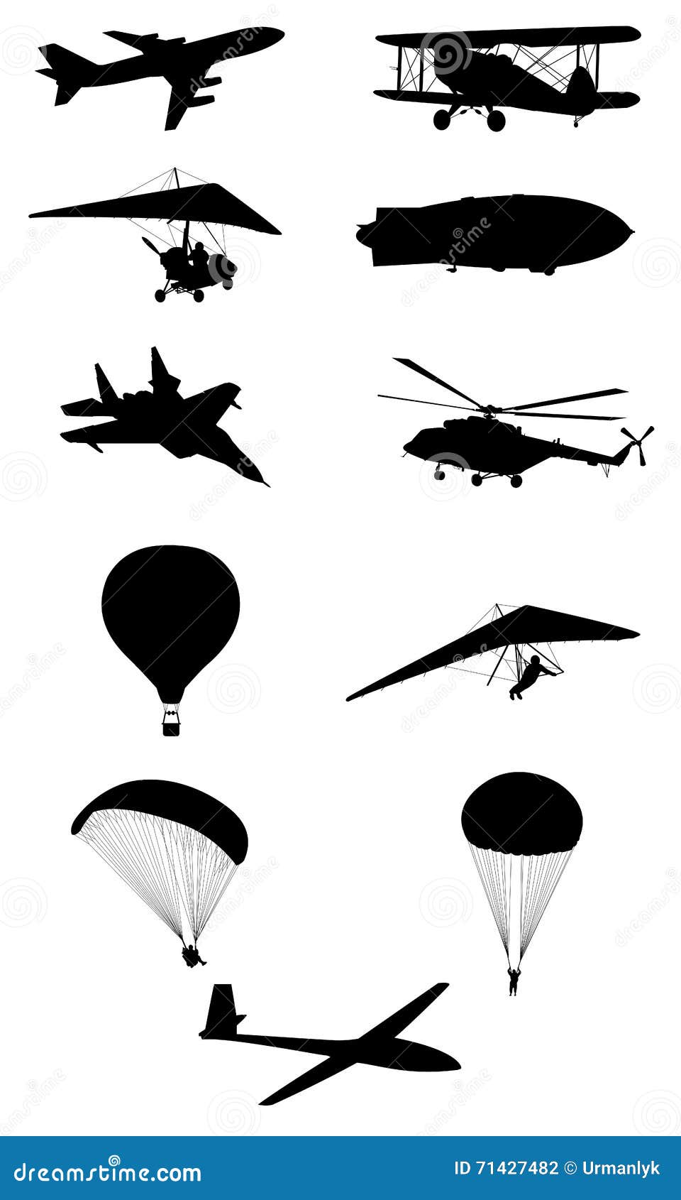 Boeing 707 Silhouettes Cartoon Vector | CartoonDealer.com #8951915