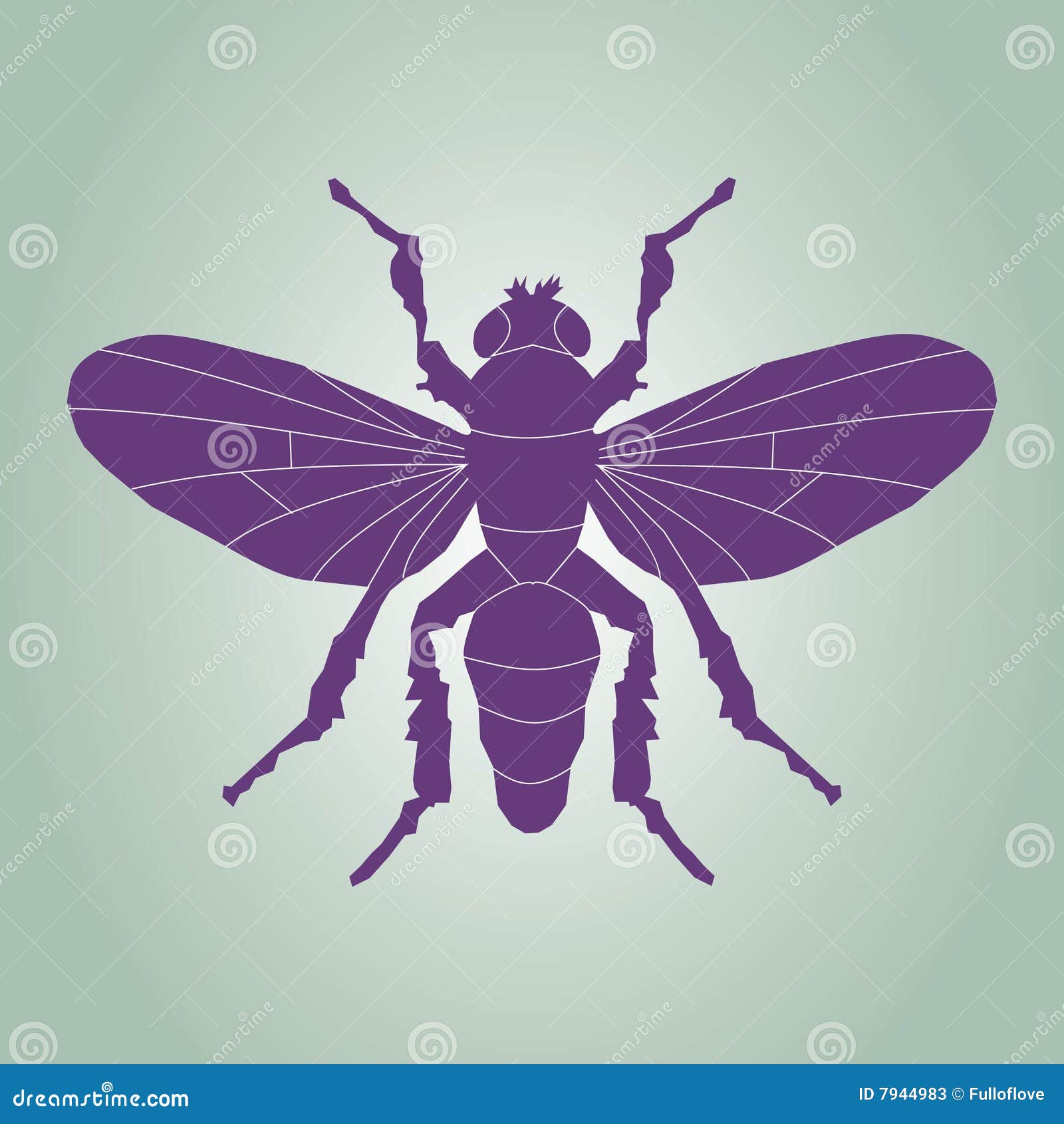 Fly silhouette stock vector. Illustration of stylized - 7944983
