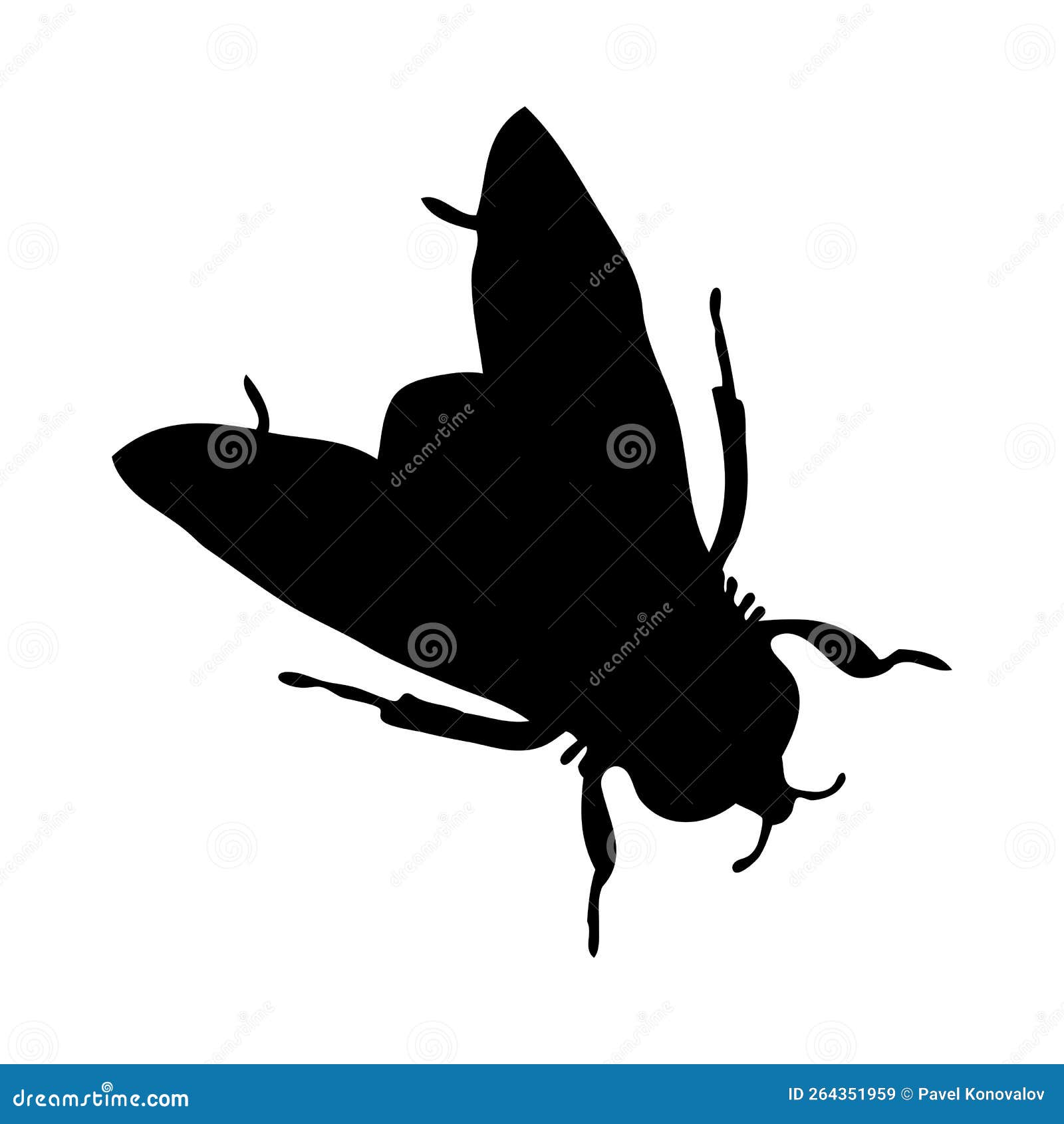 Fly Silhouette stock vector. Illustration of natural - 264351959