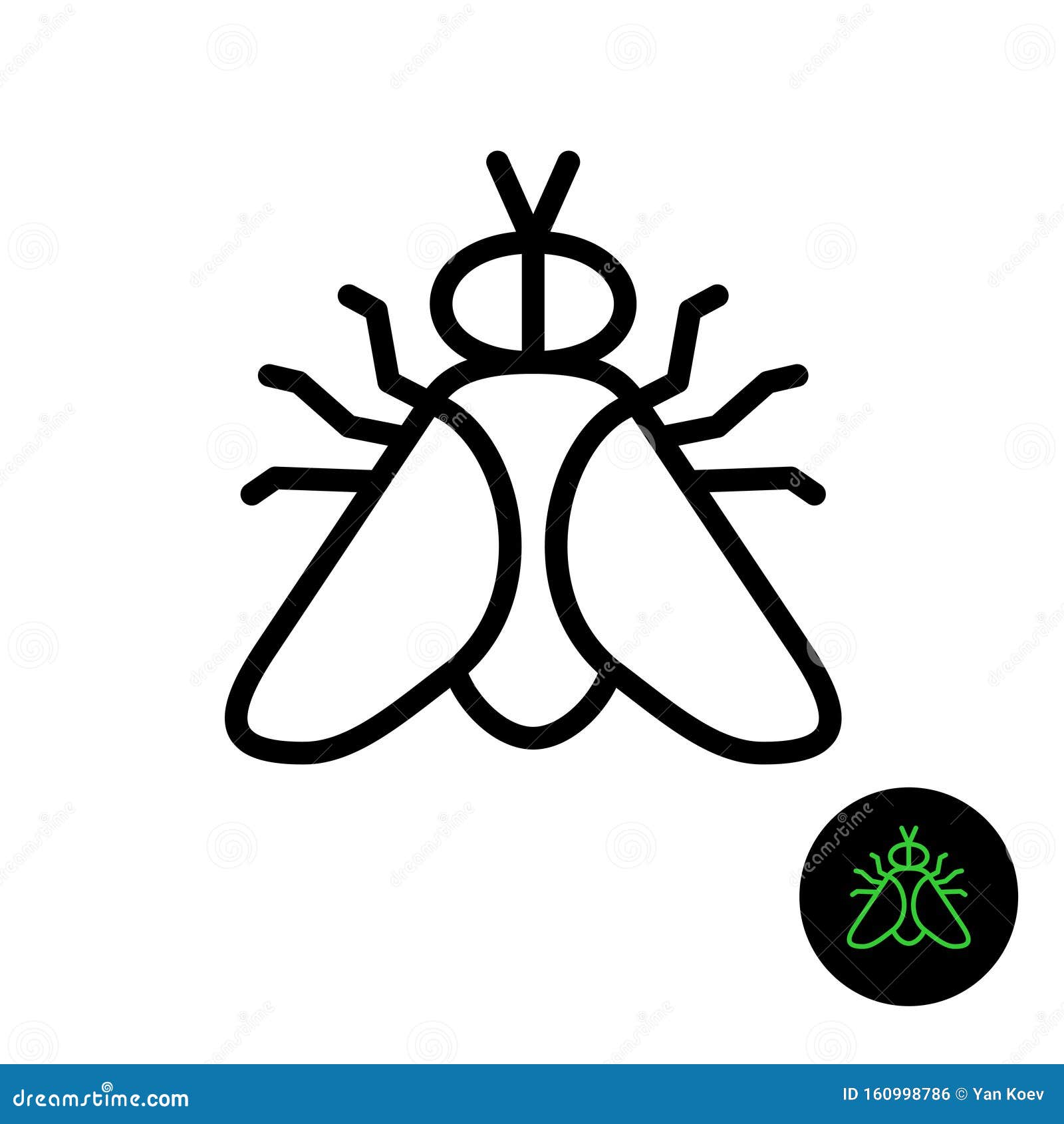 Fly Simple Line Icon. Outline Style Gadfly Symbol Stock Vector ...