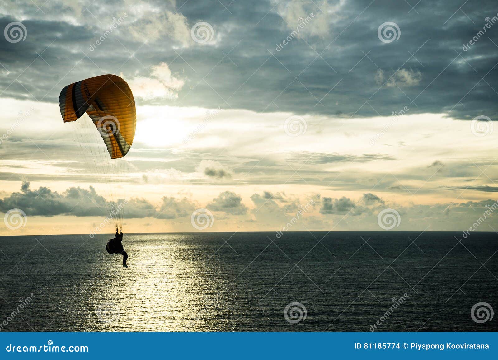 Fly on the Sky by Parachuting Stock Photo - Image of travel, thailand ...