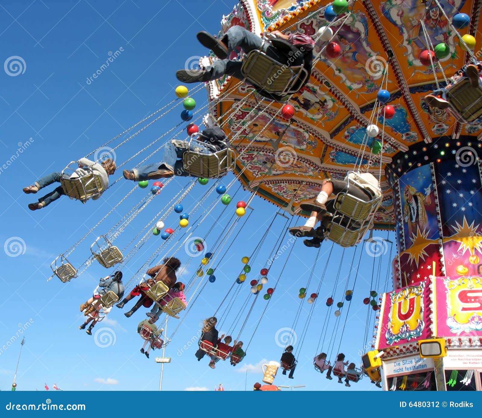Fly in the Sky - Small Colourful Carousel. Editorial Photography ...