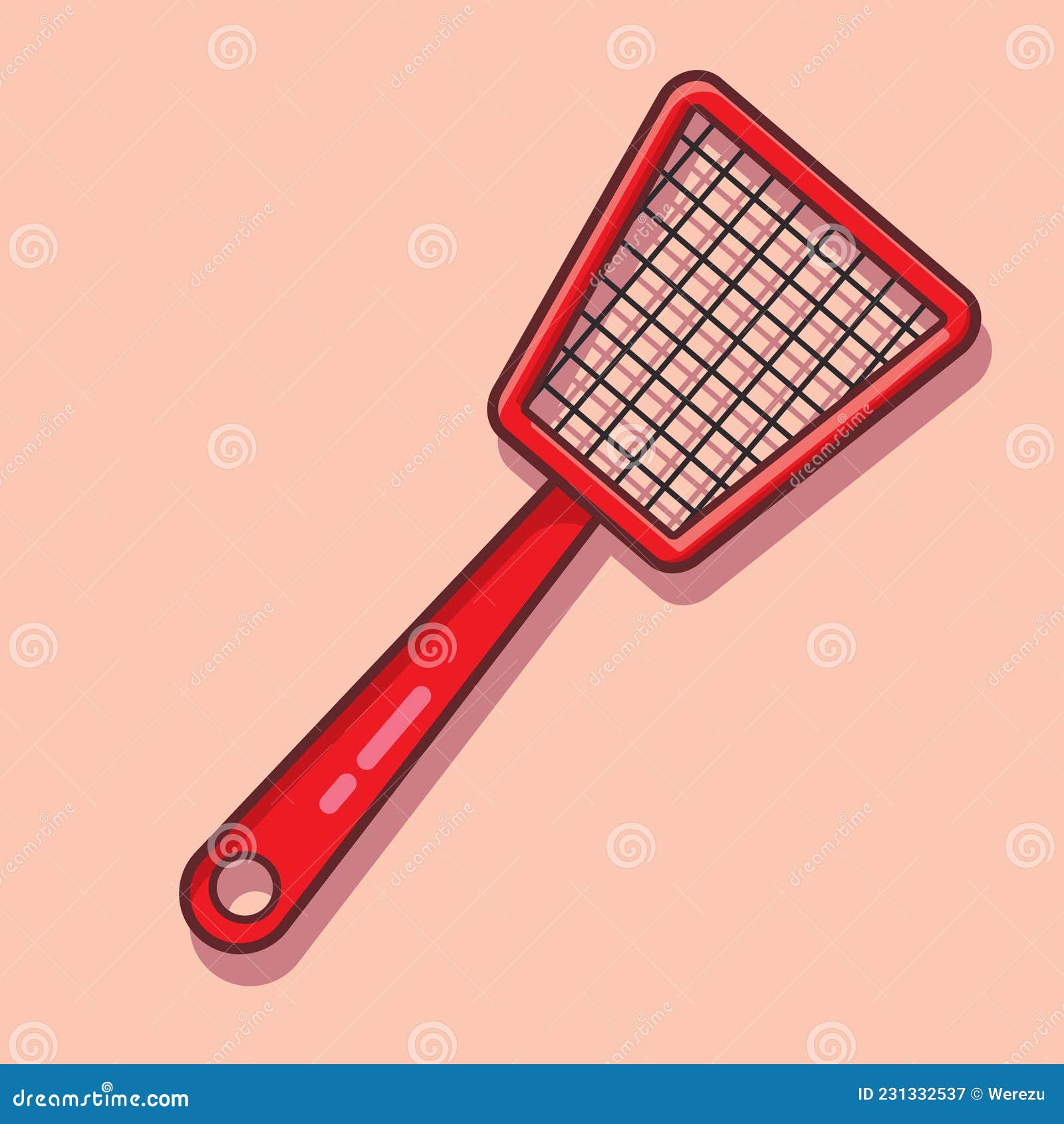 Fly Swatter Isolated Cartoon Vector Illustration in Flat Style Stock ...