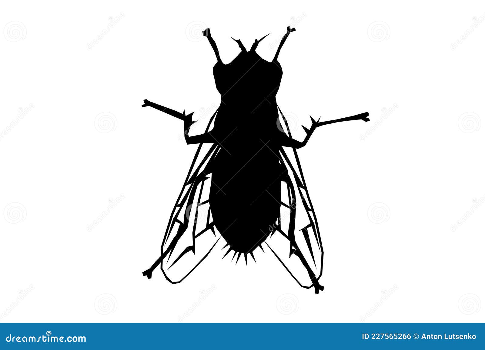 Fly Symbol Isolated on a White Background Stock Vector - Illustration ...