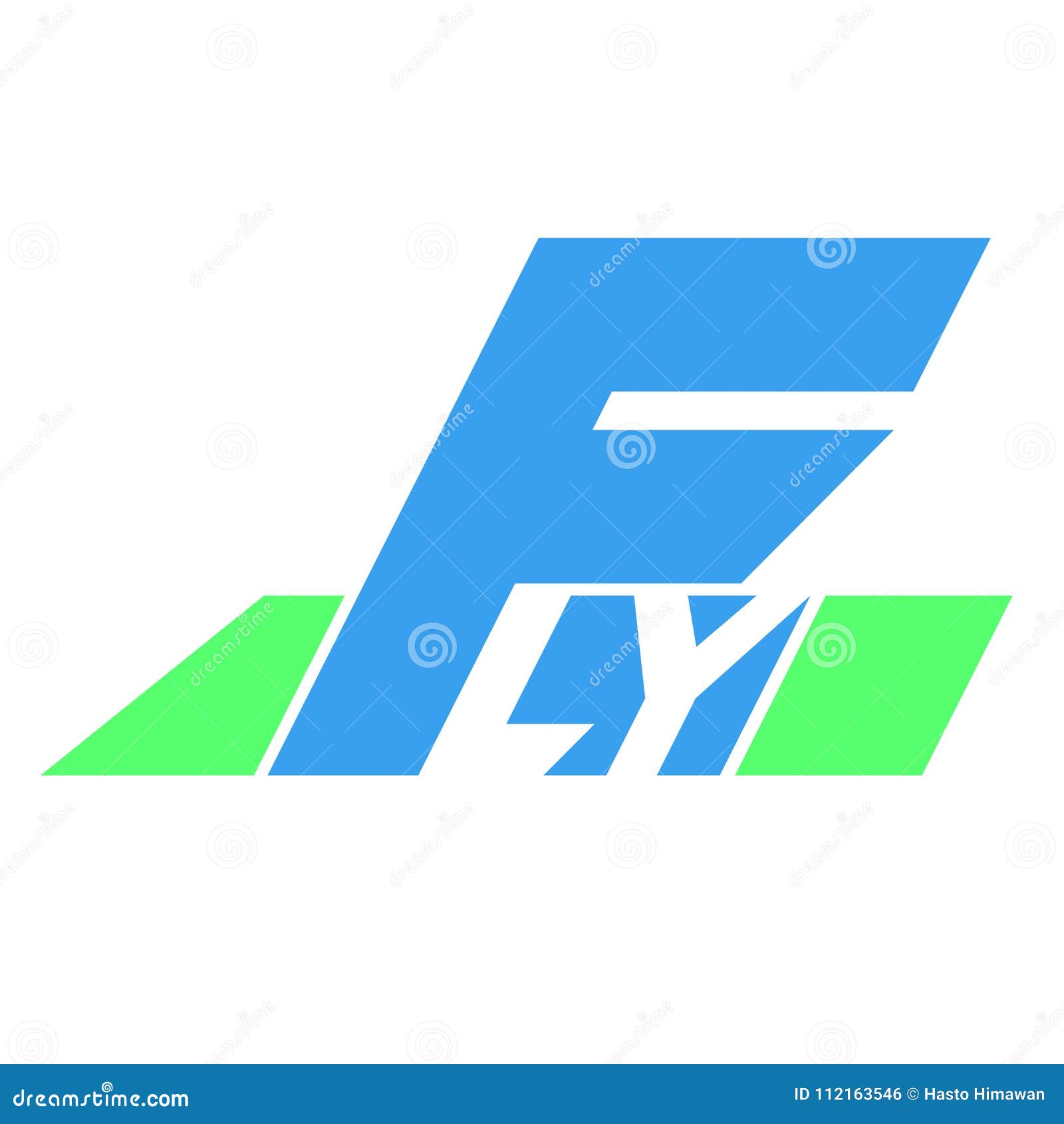 Fly Text Concept Vector Logo Stock Vector - Illustration of icon ...