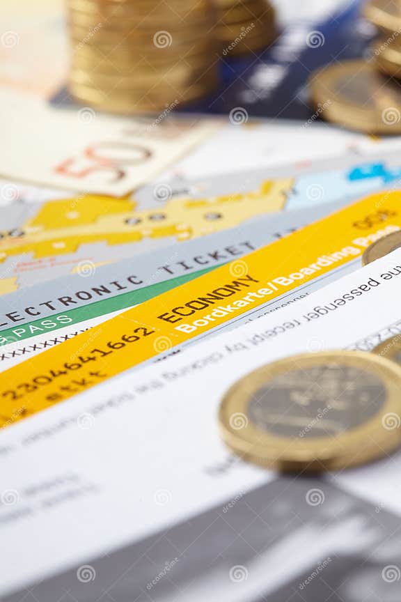 Fly tickets and money stock image. Image of tickets, holiday - 19742477
