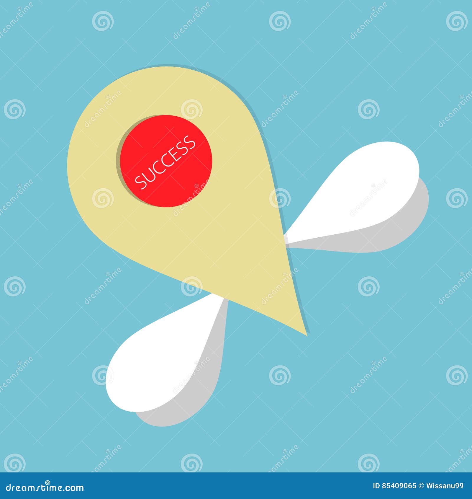 Fly to success point. stock vector. Illustration of leadership - 85409065