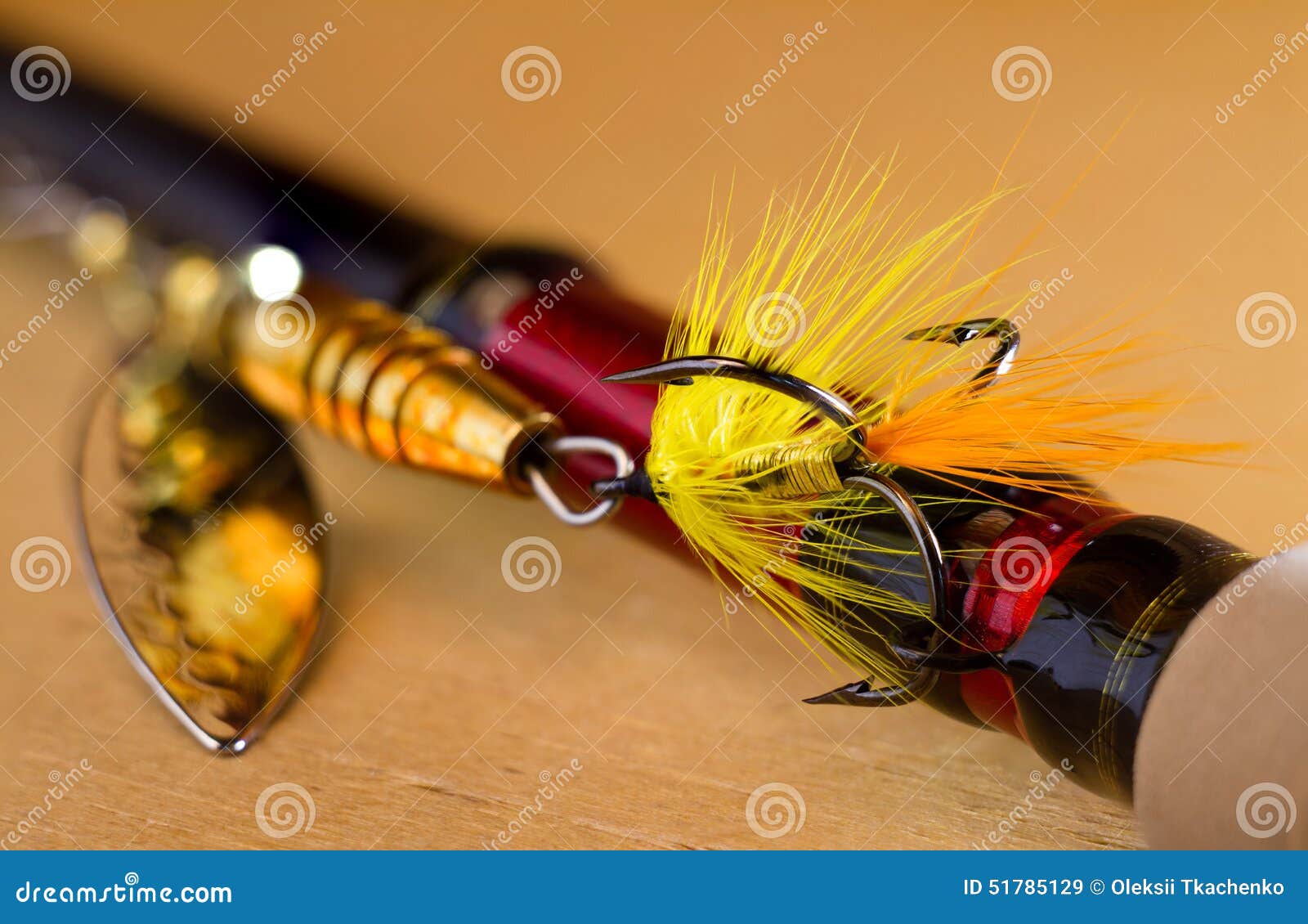 Fly To Tee Spinner Lures Close-u Stock Image - Image of lure, bait ...