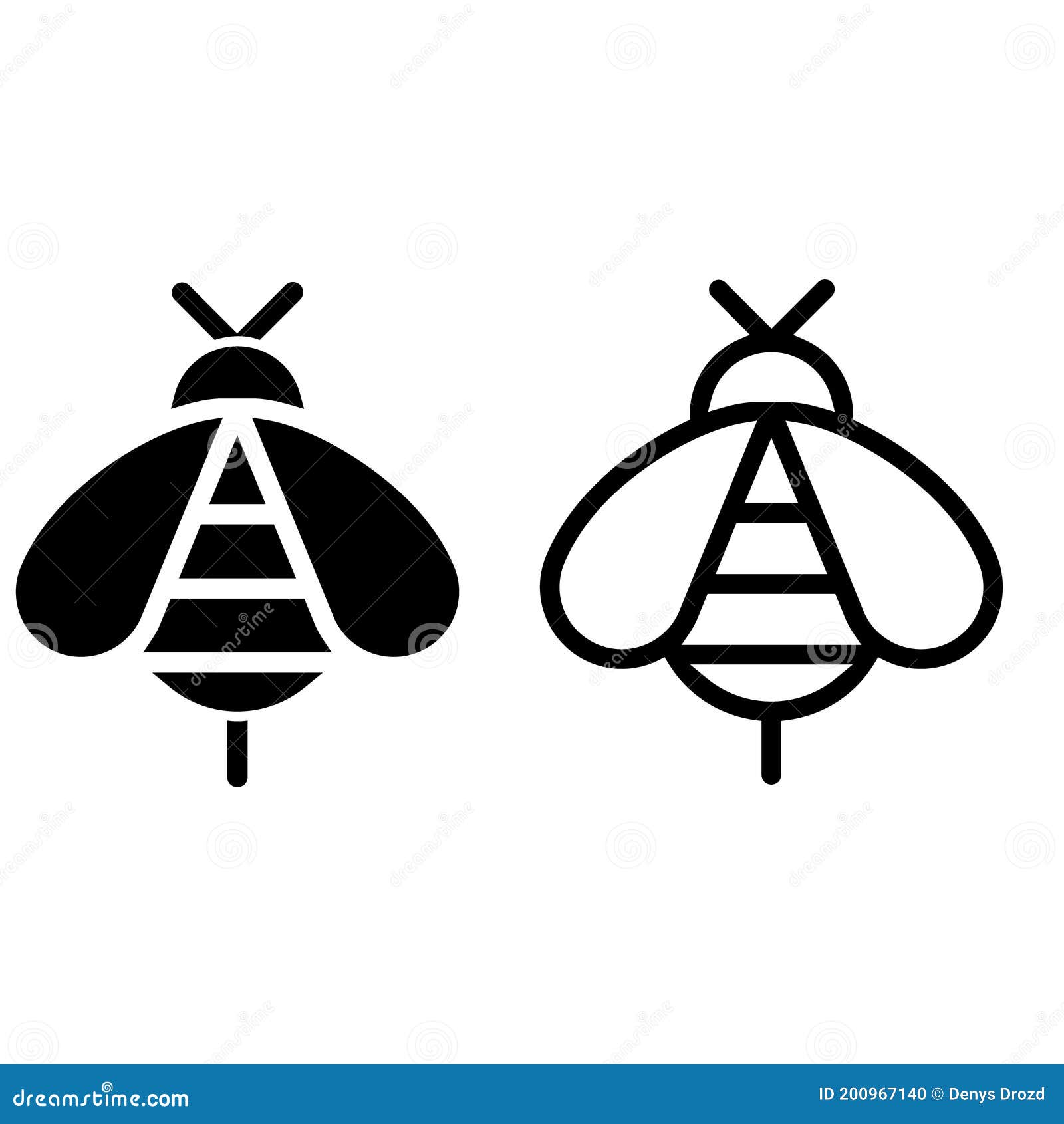 Fly Vector Icon Set. Insect Illustration Sign Collection. Bug Symbol ...