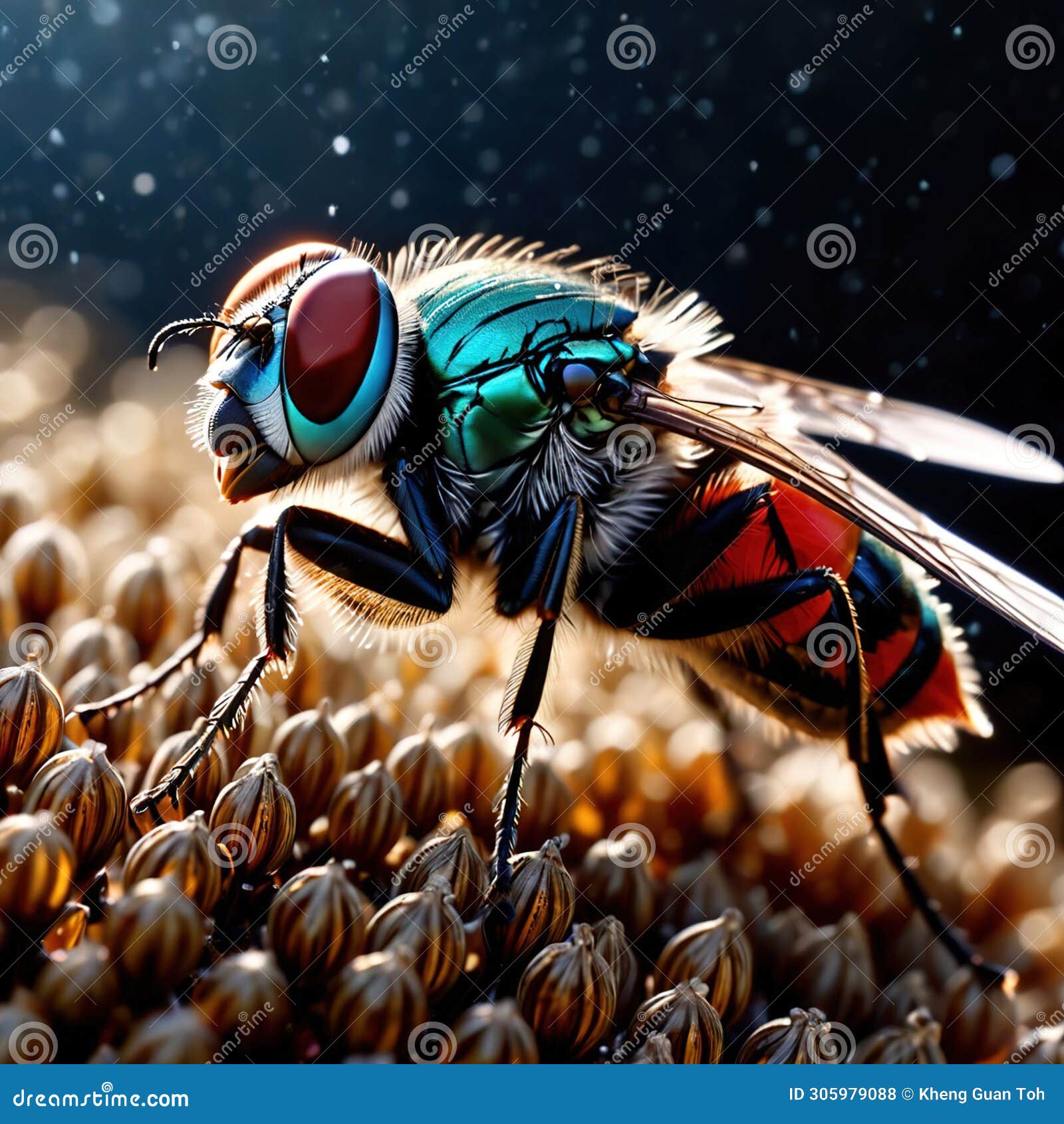Fly Wild Animal Living in Nature, Part of Ecosystem Stock Illustration ...
