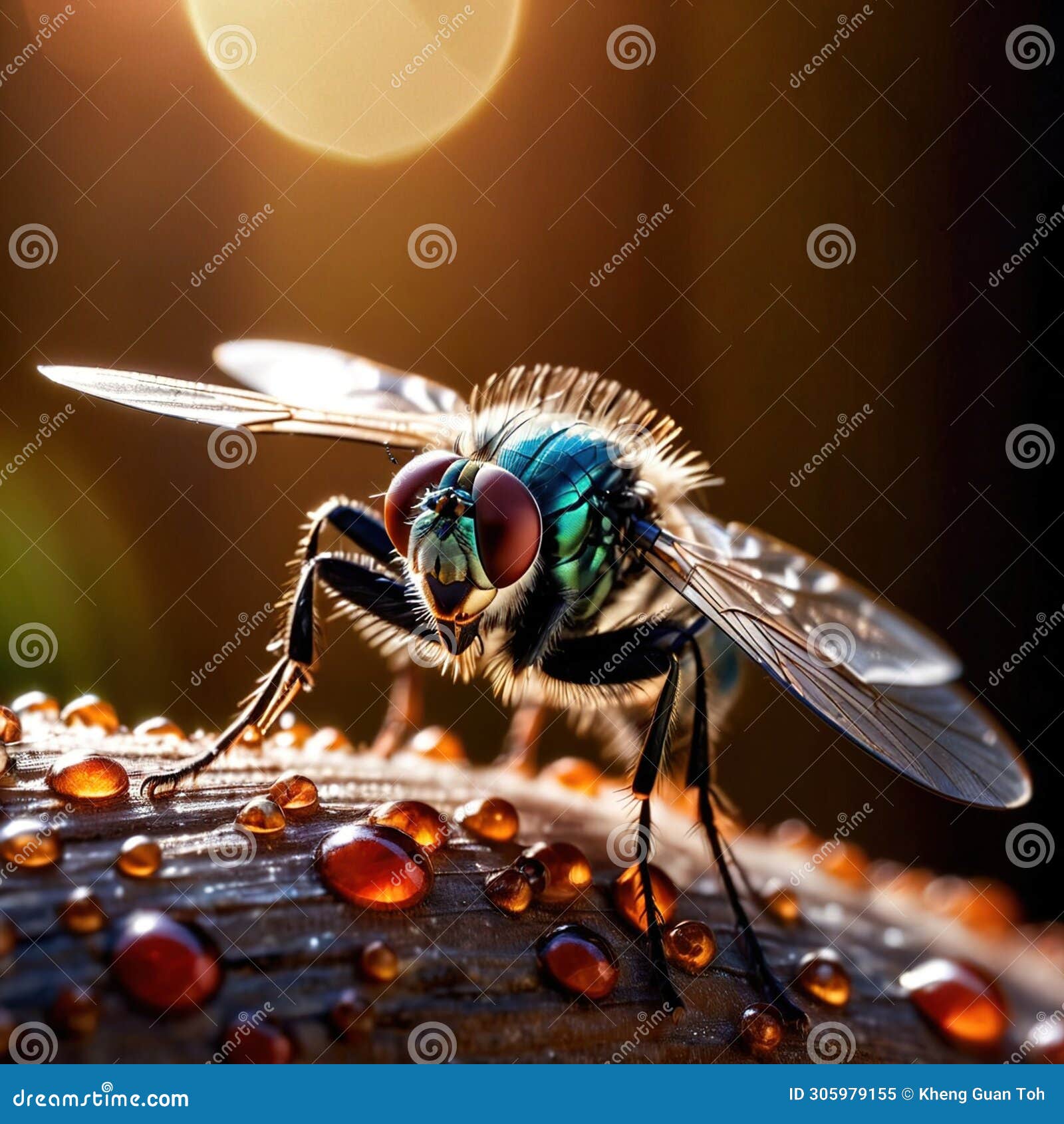 Fly Wild Animal Living in Nature, Part of Ecosystem Stock Illustration ...