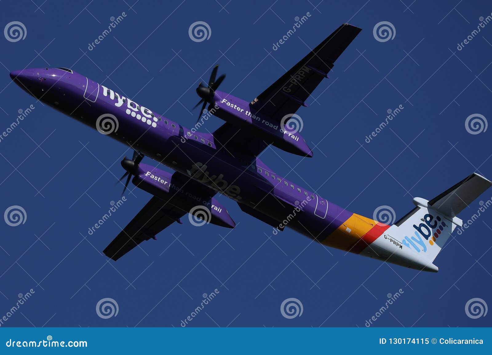 FlyBe Jet Flying Up in the Sky Editorial Image - Image of land, munich ...