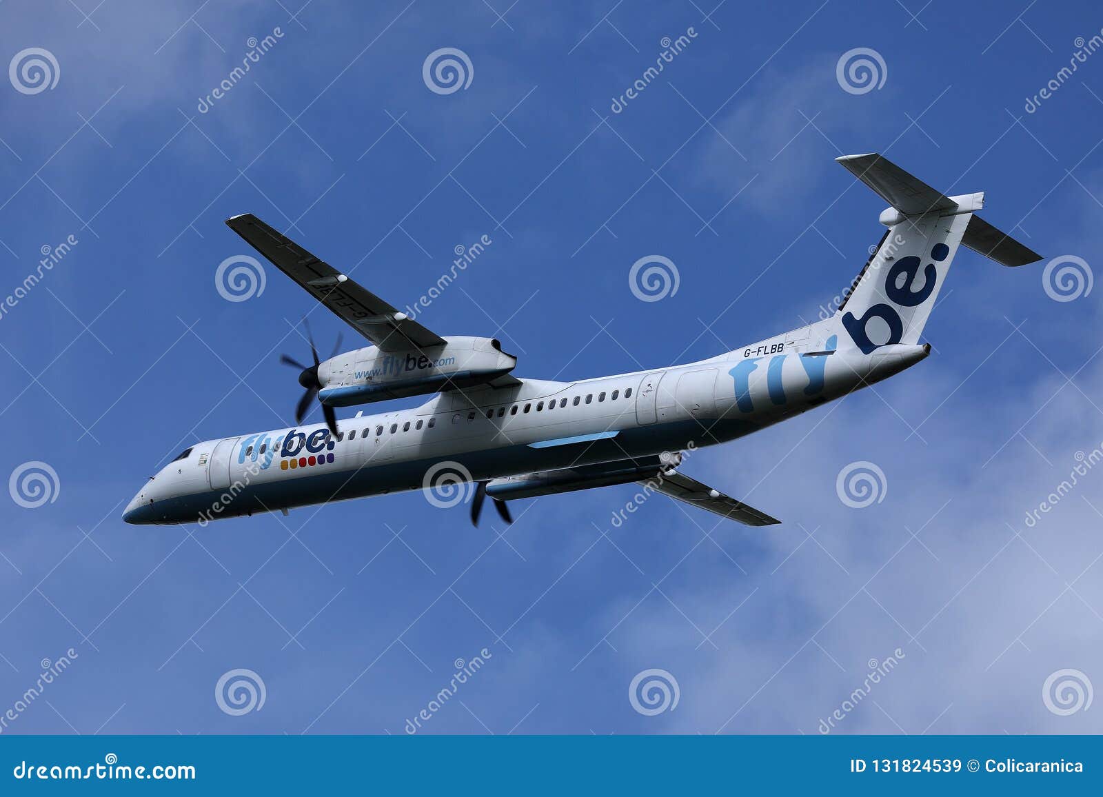 FlyBe Jet Flying Up in the Sky Editorial Stock Image - Image of flybe ...