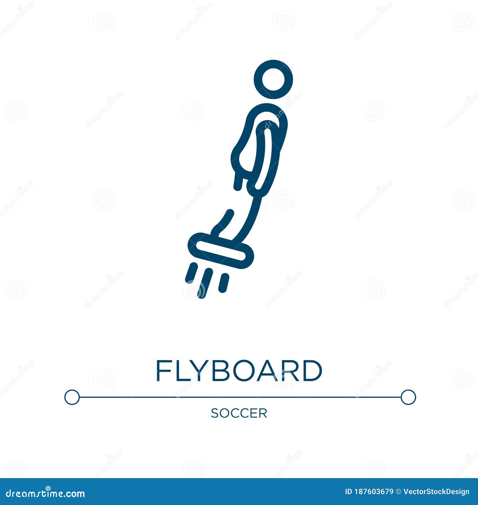 Flyboard Icon. Linear Vector Illustration from X Treme Collection ...