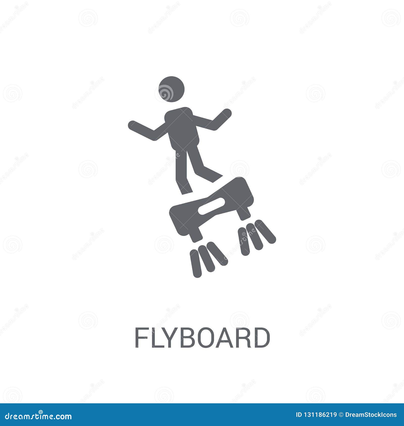 Flyboard Icon. Trendy Flyboard Logo Concept on White Background Stock ...