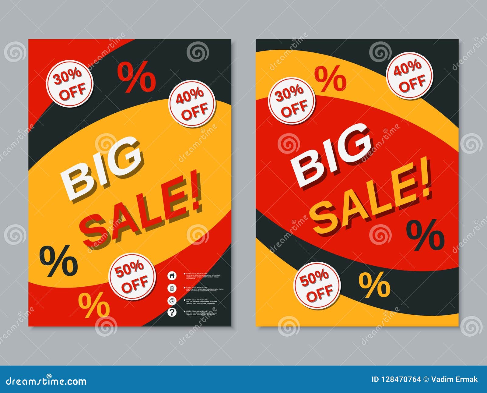 Modern Big Sale Flyer Vector Template Stock Vector - Illustration of ...