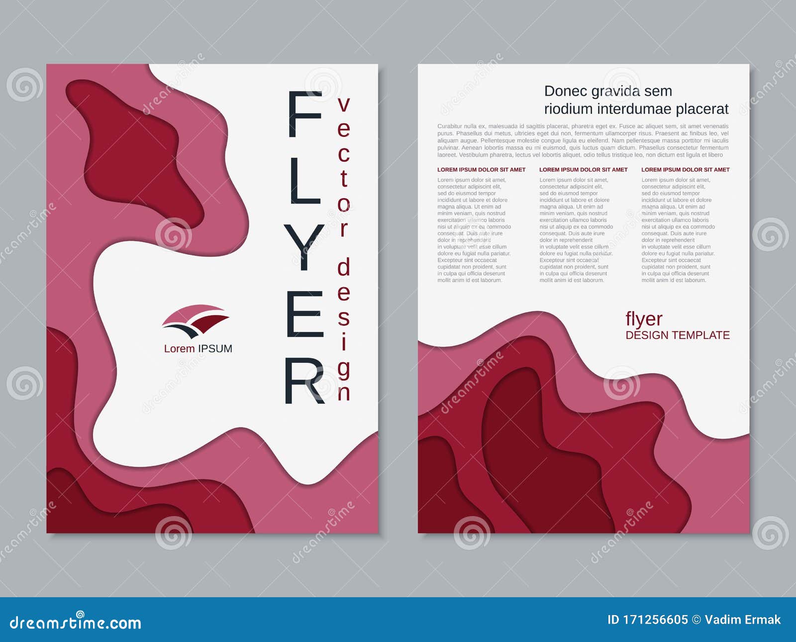 Modern Professional Two-sided Flyer Vector Design Template Stock Vector ...