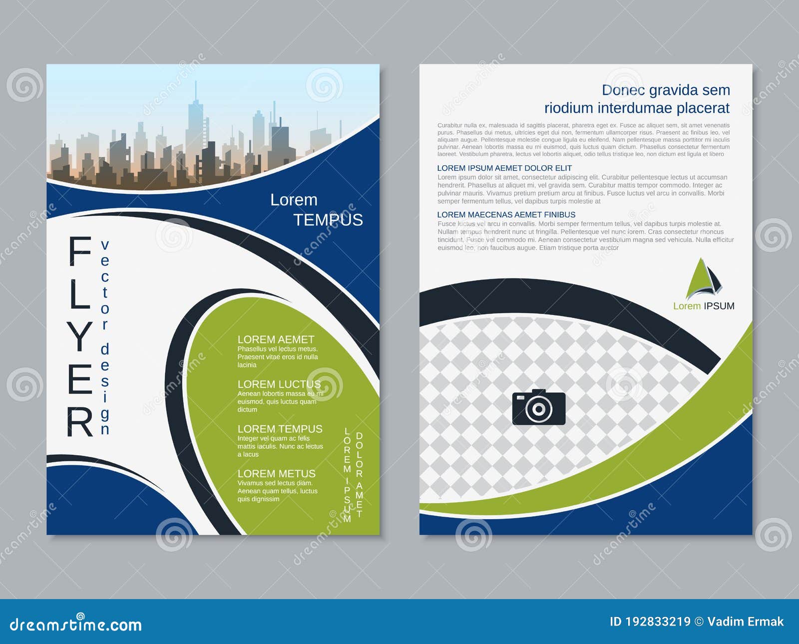 Modern Professional Two-sided Flyer Vector Design Template Stock Vector ...