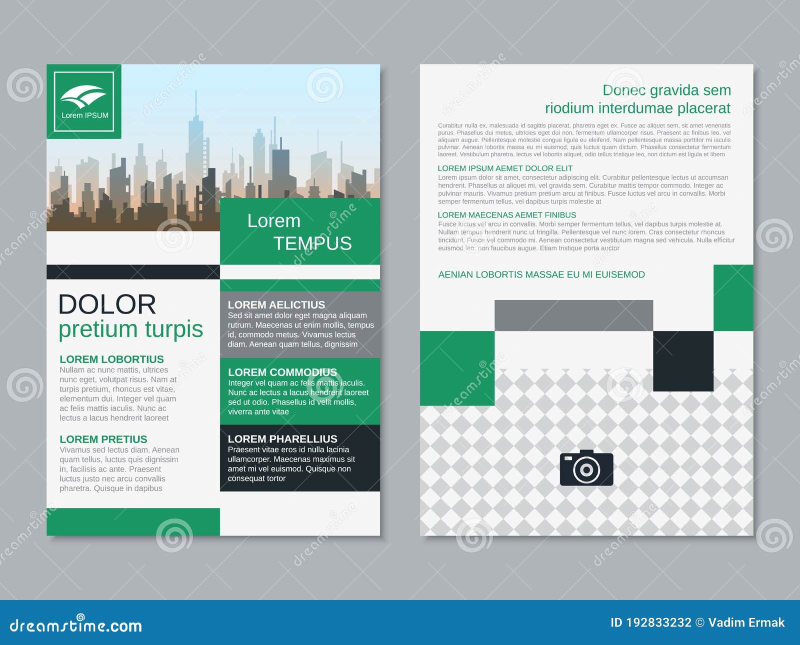 Modern Professional Two-sided Flyer Vector Design Template Stock Vector ...