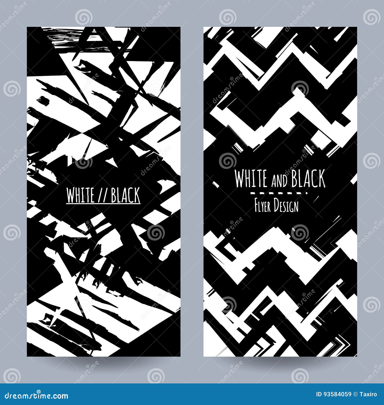 Flyer with Abstract Black Vector Stock Vector - Illustration of design ...