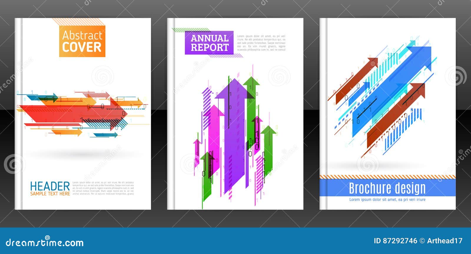 Flyer with Arrows, Stripes Motion and Dynamics. Stock Vector ...