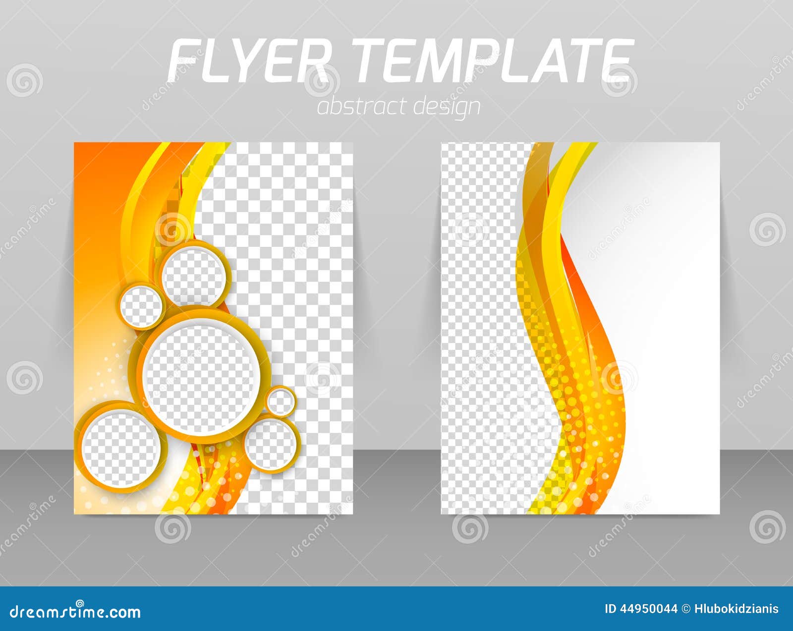 Flyer Back and Front Design Template Stock Vector - Illustration of ...