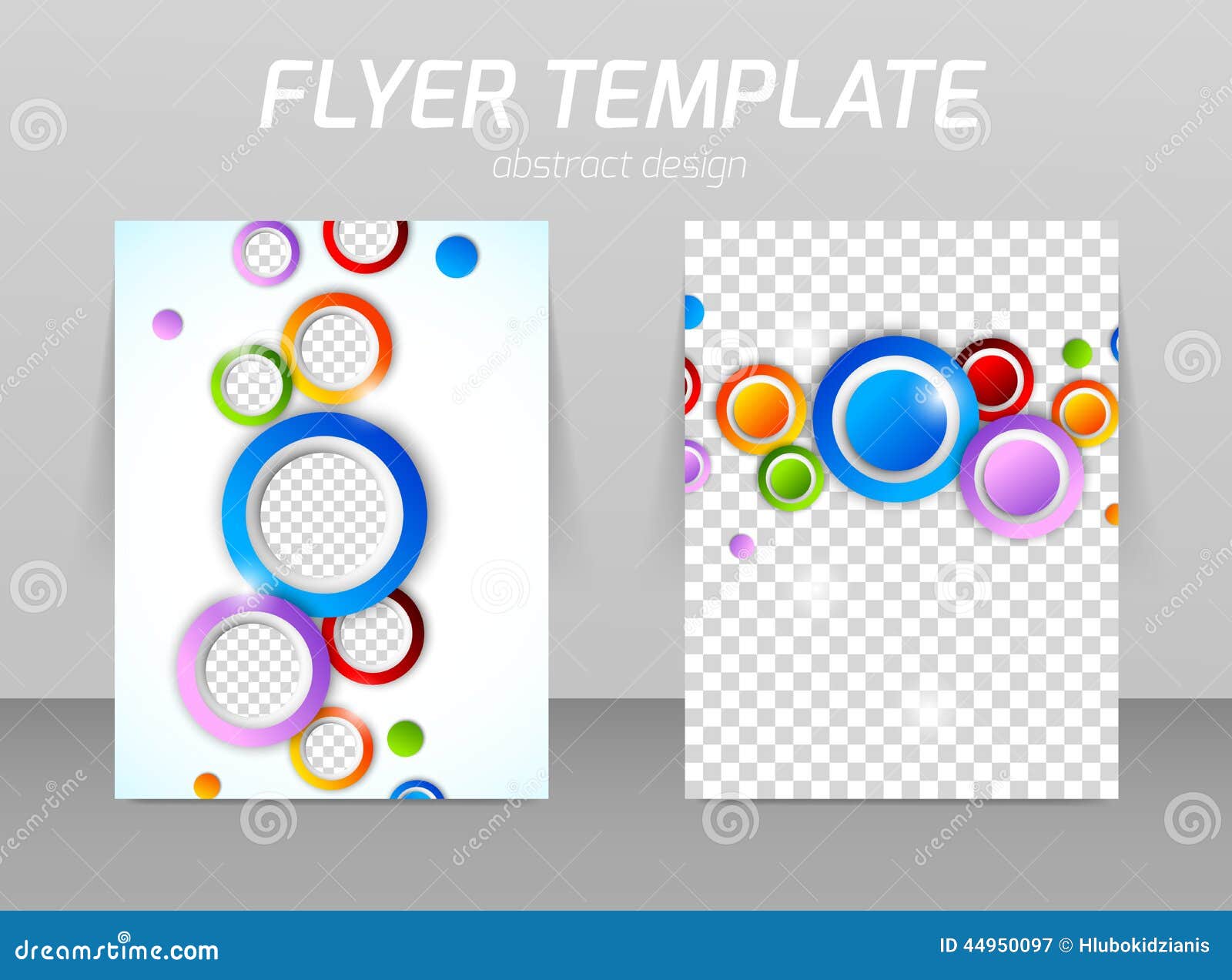 Flyer Back and Front Design Template Stock Vector - Illustration of ...